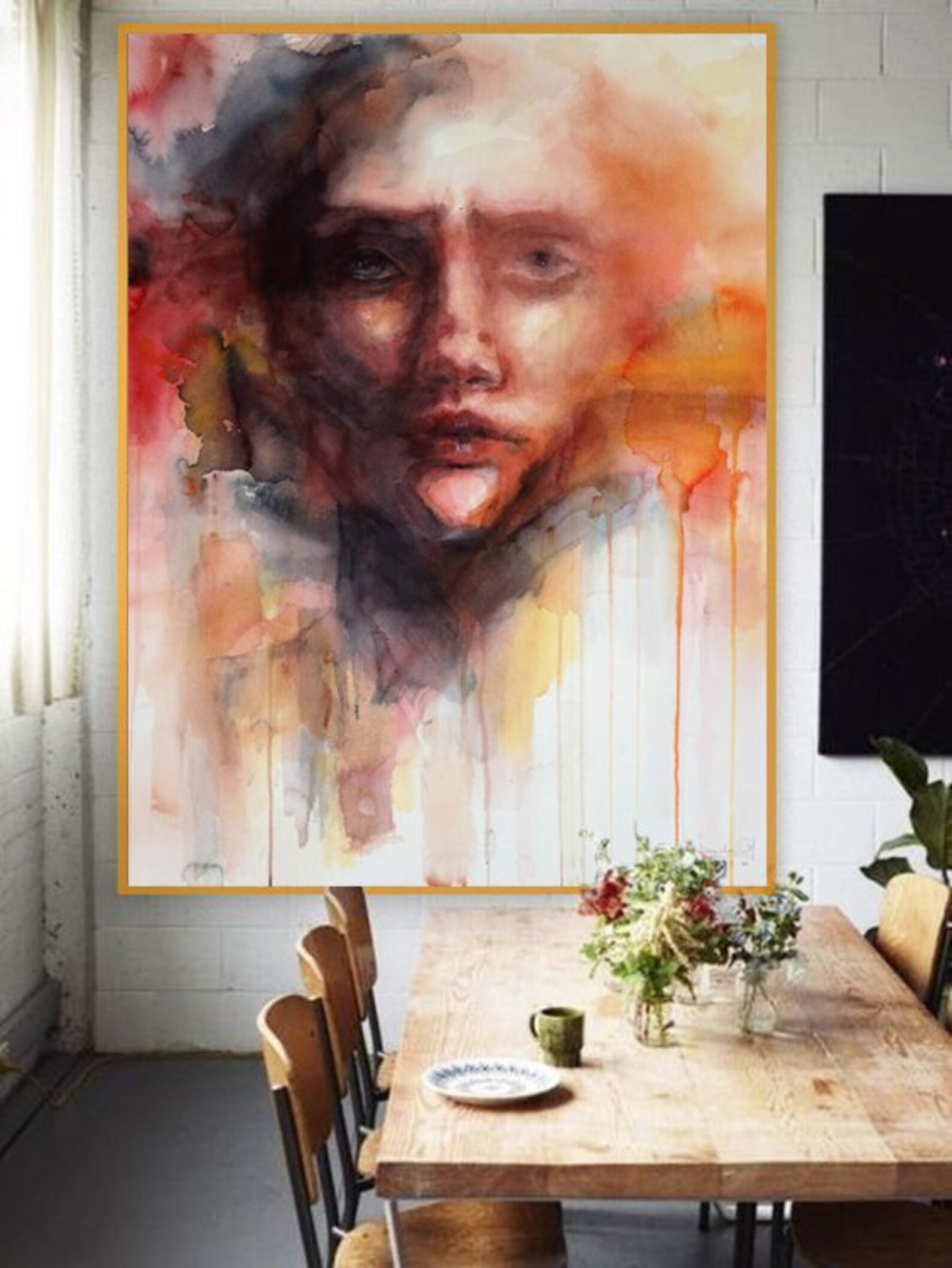 Fragments | Large Expressive Watercolor Art | Large Digital Download ...