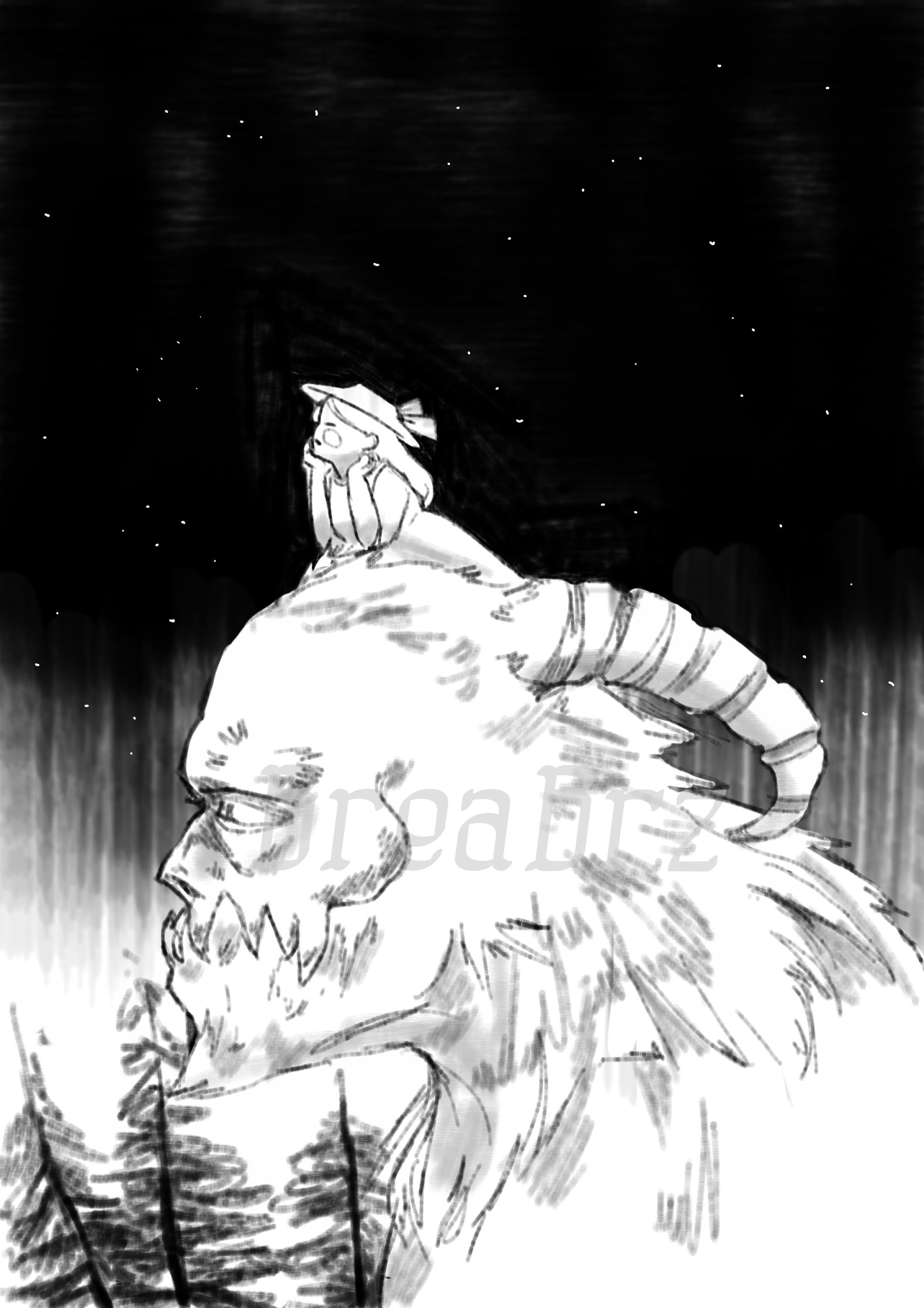 Big Bad Monster Impresión digital - Etsy España