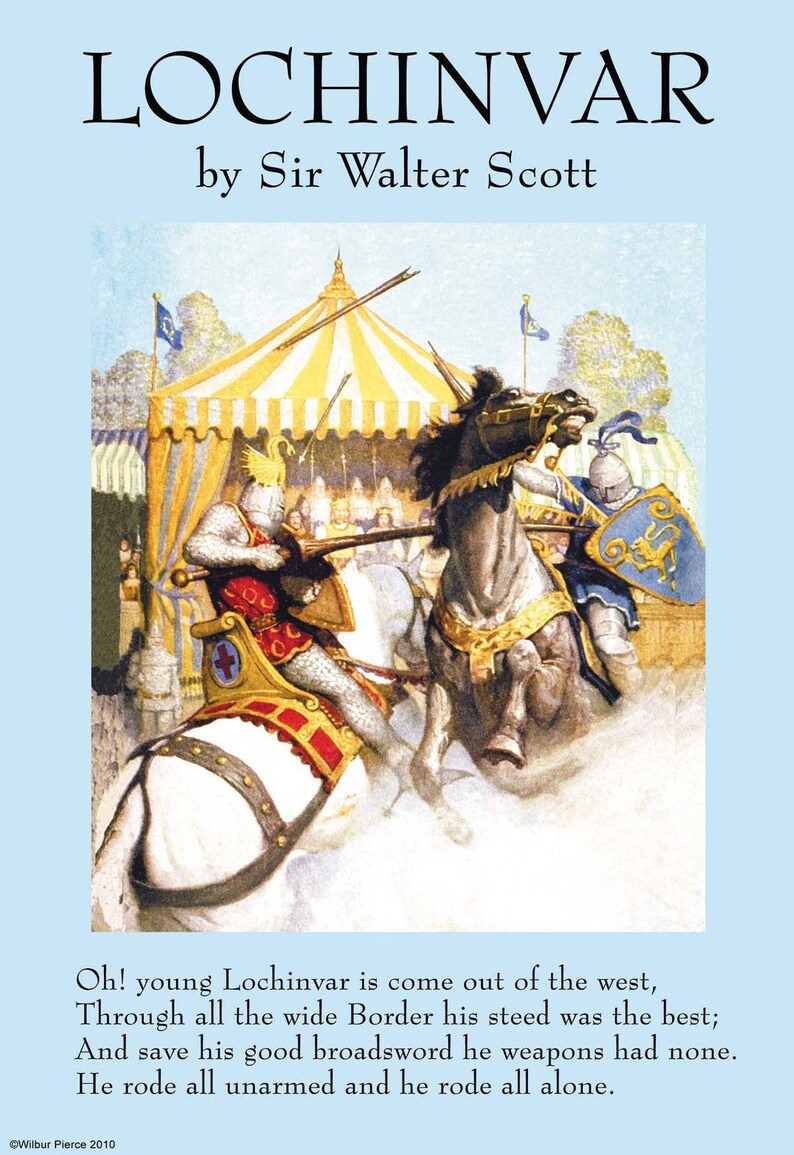 Buy Lochinvar sir Walter Scott Canvas Art Print Online in India - Etsy