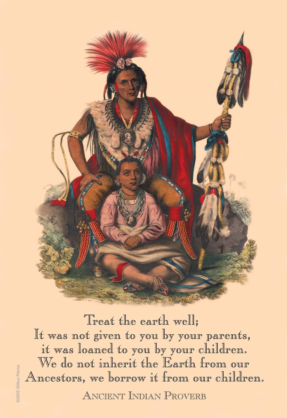 Canvas Art Print Ancient Indian Proverb Treat the Earth Well Home ...