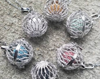 Cresent Oil Diffuser Pendant Black Lava Stone Volcanic | Etsy