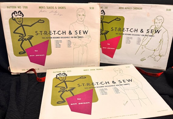STRETCH & SEW Patterns Designed by Ann Person Knit Fabrics - Etsy