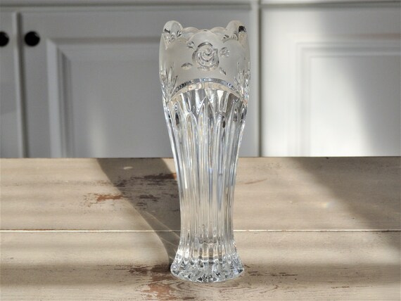 Cut Crystal Rose Vase Oneida Southern Garden Bud Vase | Etsy