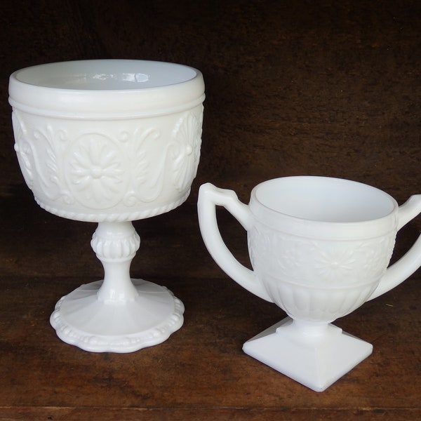 Milk Glass Compote - Etsy