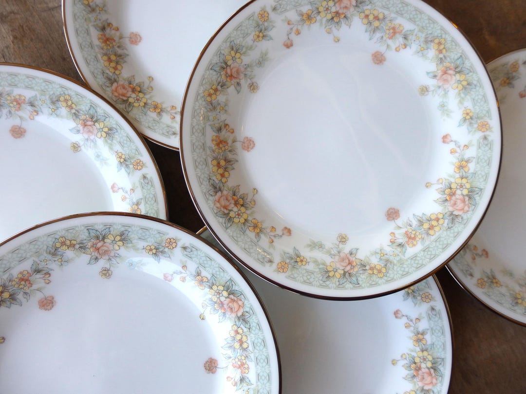 Noritake Spring Field Dessert Cake Plates Set of 6, Spring Shower ...