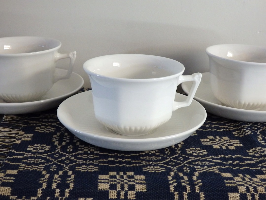 Adams Real English Ironstone Teacups and Saucers Made in England, Set ...