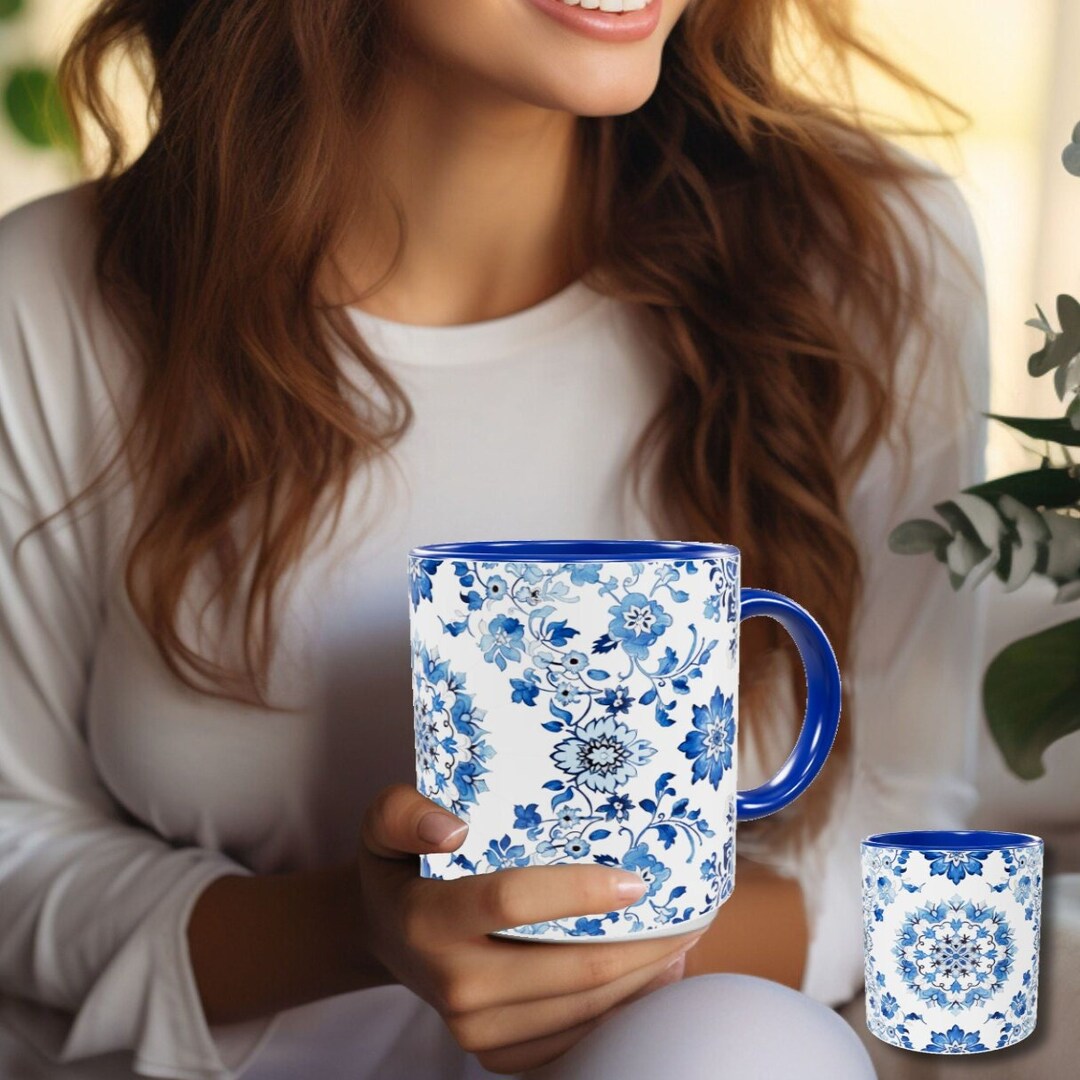 Eslimi Art Mug - Blue Color - Unique Design - Best Gift Idea - Modern ...