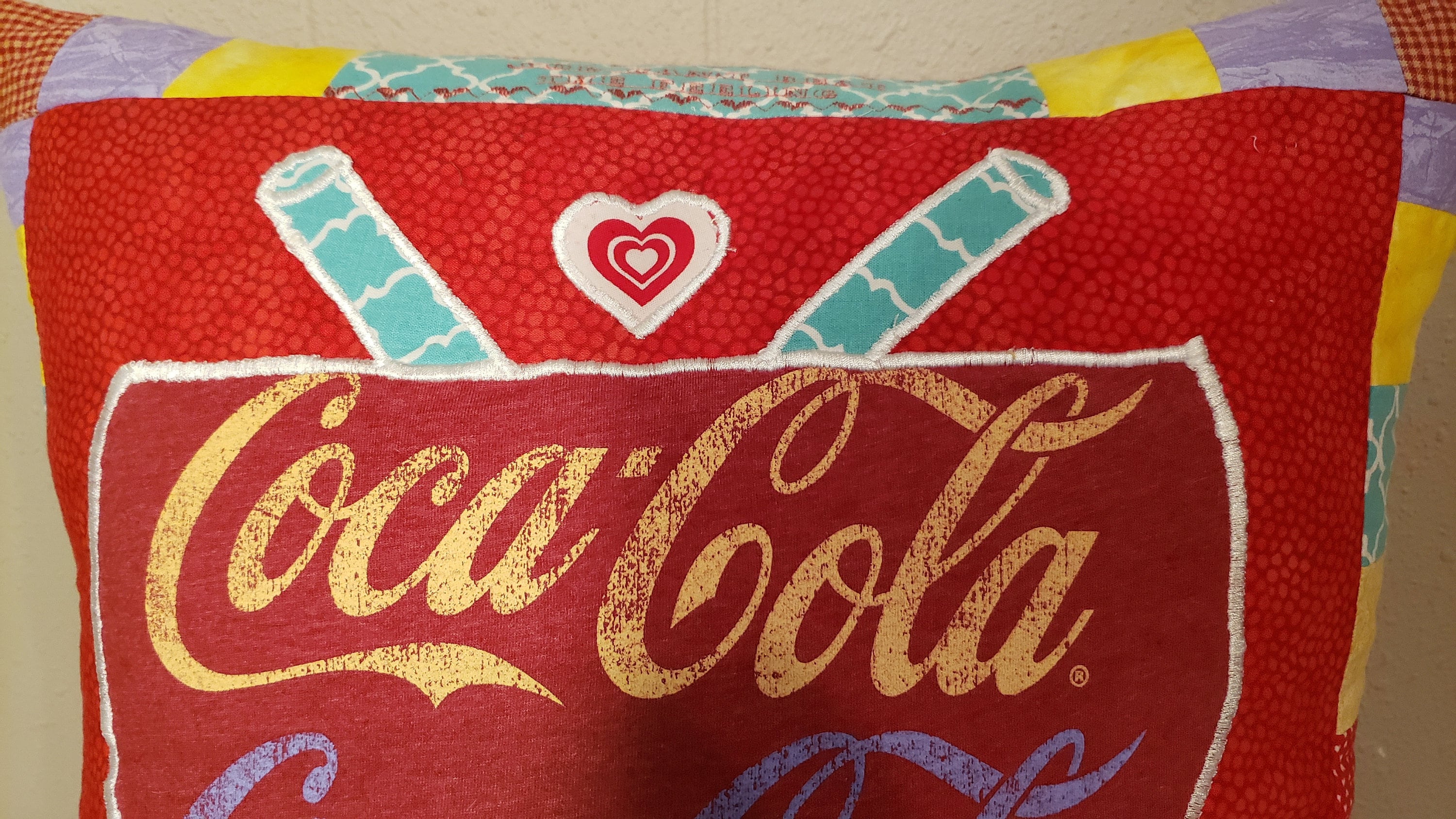 Coca Cola Patchwork Pillow - Etsy