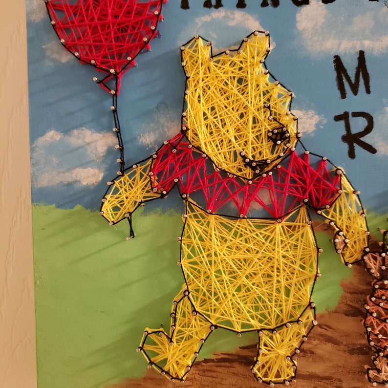 Winnie the Pooh String Art- Adventure Quote - Etsy