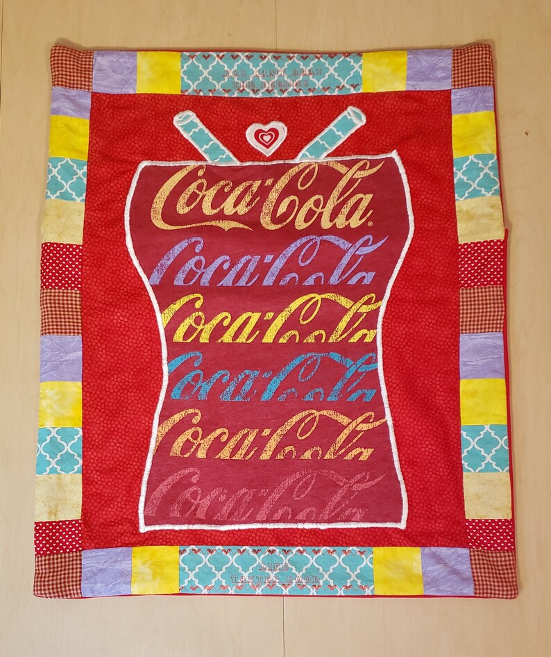 Coca Cola Patchwork Pillow - Etsy