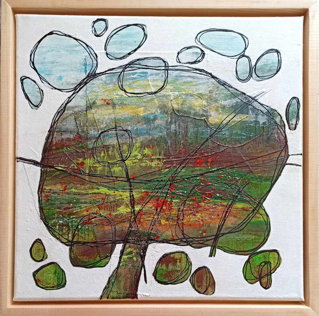 Abstract Art/opa's APPLE Tree/original/abstract/wall Art/original Art ...