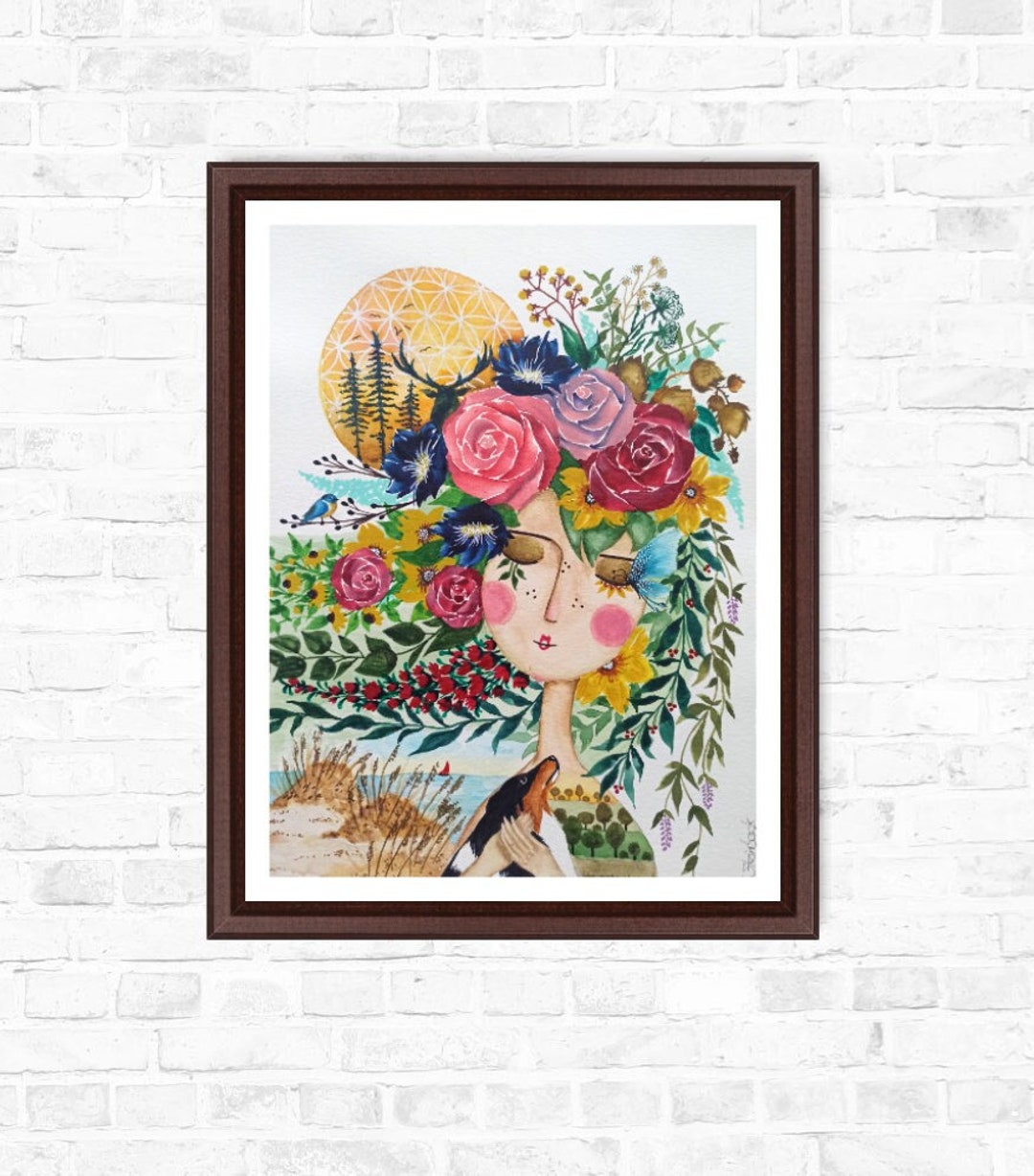 Watercolor Art/mother Earth/abstract Art/art Print/wall Art/abstract ...