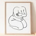 Body Positive Line Art, Female Figure Art Print, Minimalist Wall Art ...