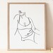 Body Positive Line Art, Female Figure Art Print, Minimalist Wall Art ...
