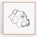 Boxer Dog Art Print, Line Drawing, Line Art, Dog Pet Portrait, Dog ...