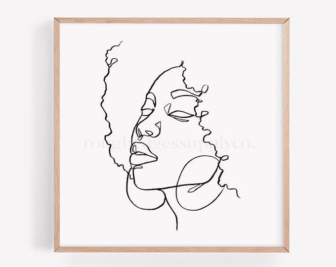 Body Positive Line Art, Female Figure Art Print, Minimalist Wall Art ...
