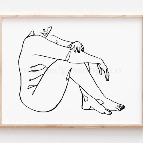 Body Positive Line Art Female Figure Art Print Minimalist - Etsy