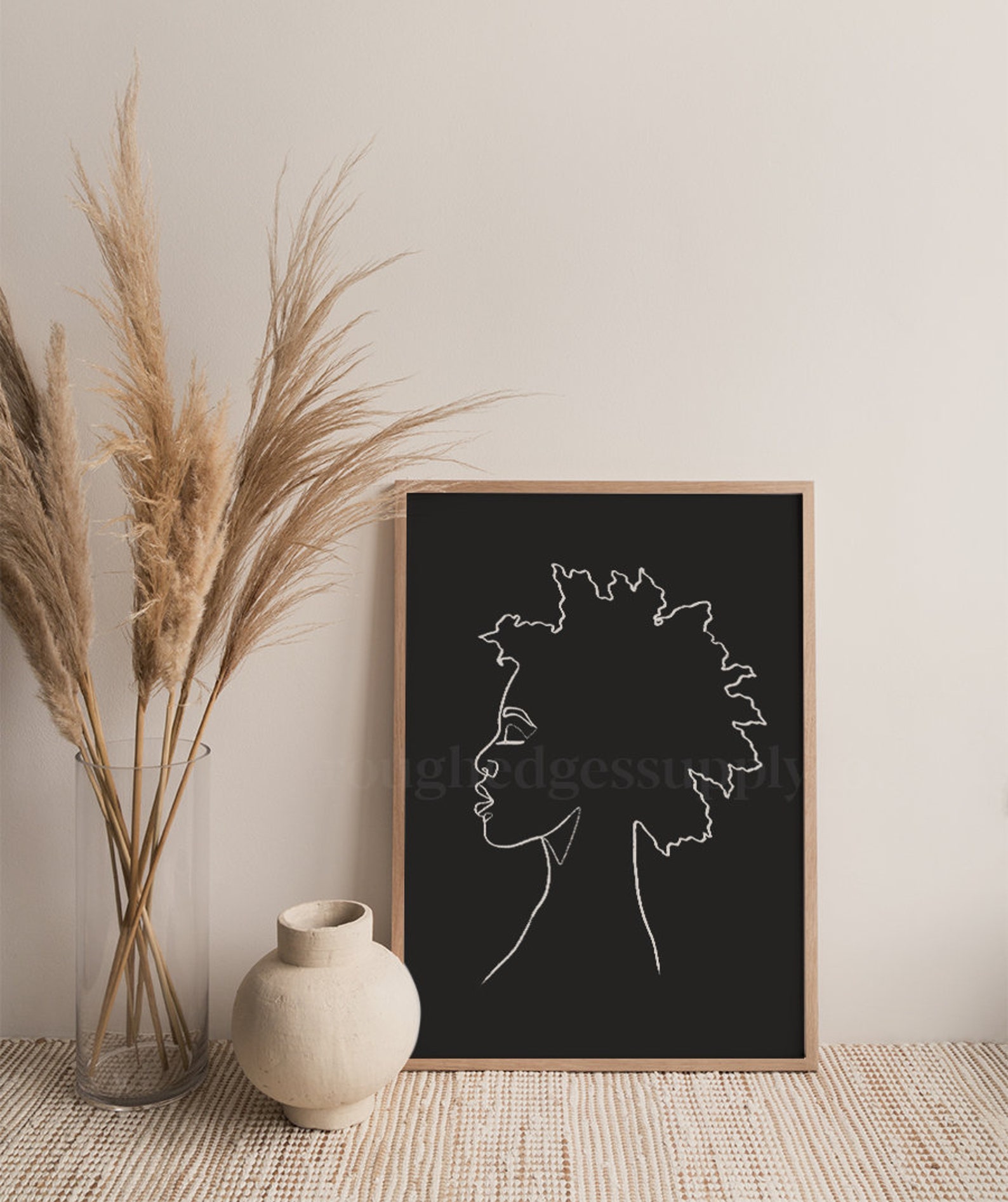 Black Woman Portrait Line Drawing African American Woman Line - Etsy