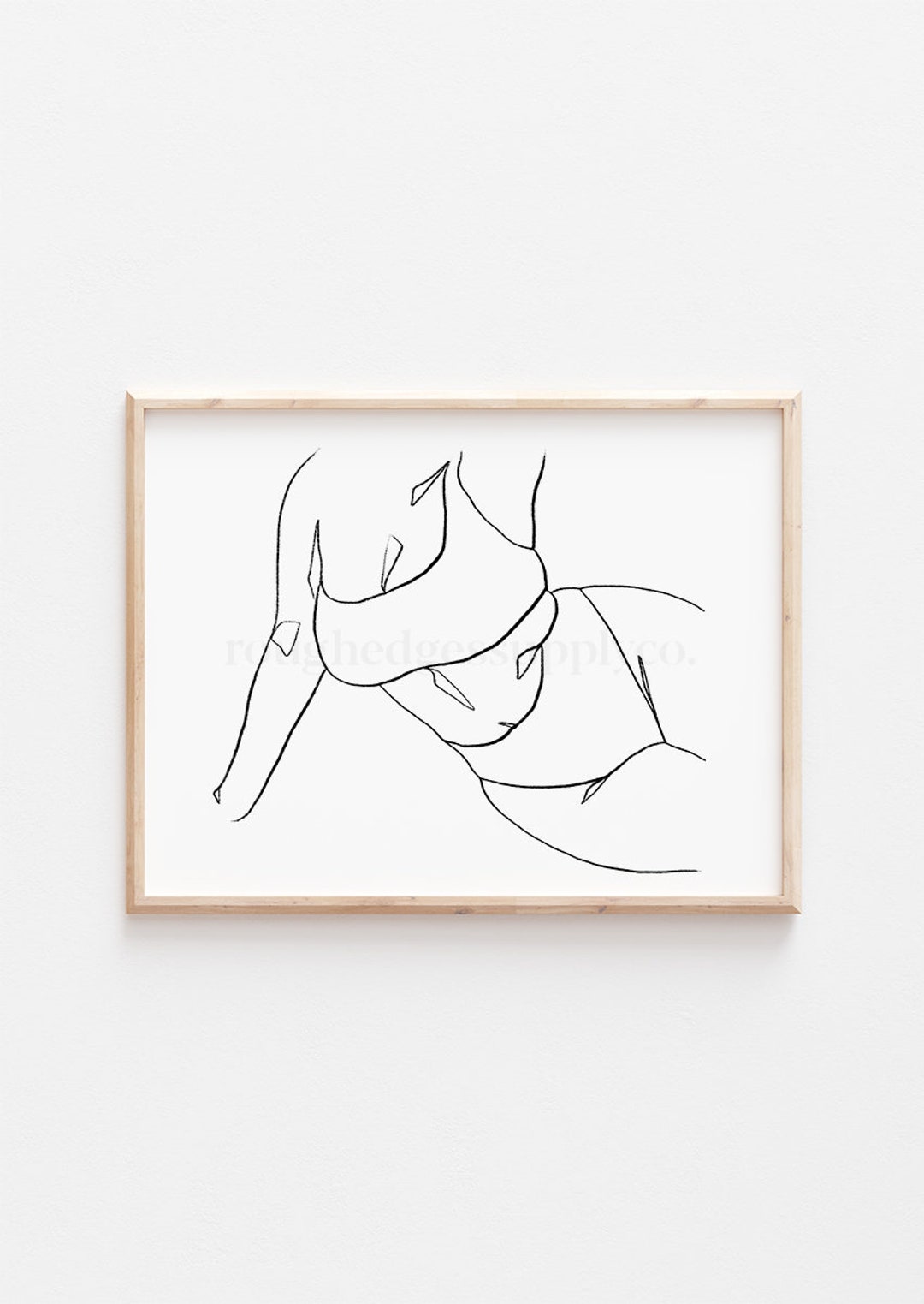 Body Positive Line Art, Female Figure Art Print, Minimalist Wall Art ...