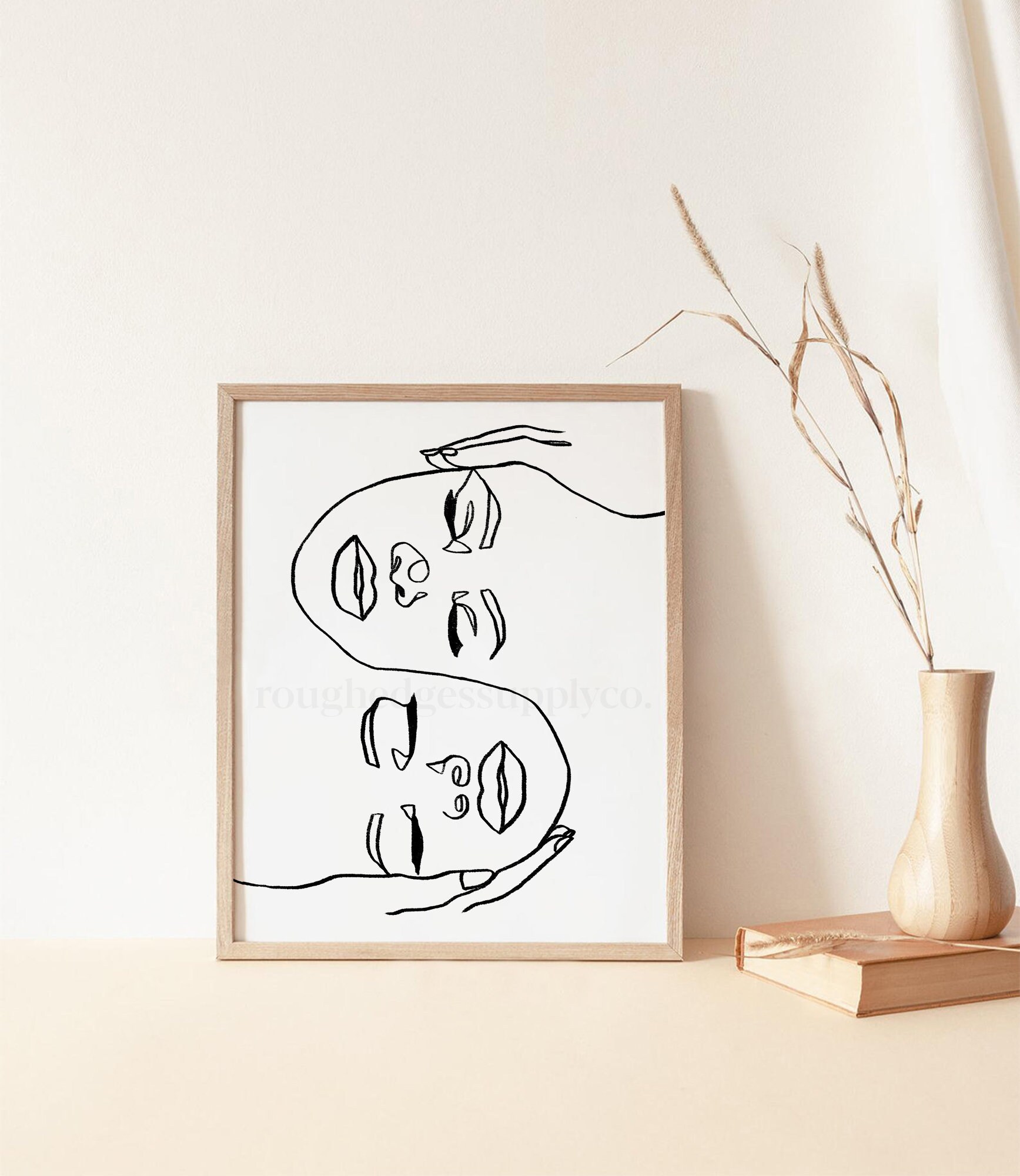 African American Women Line Art Black Women Portrait Line | Etsy