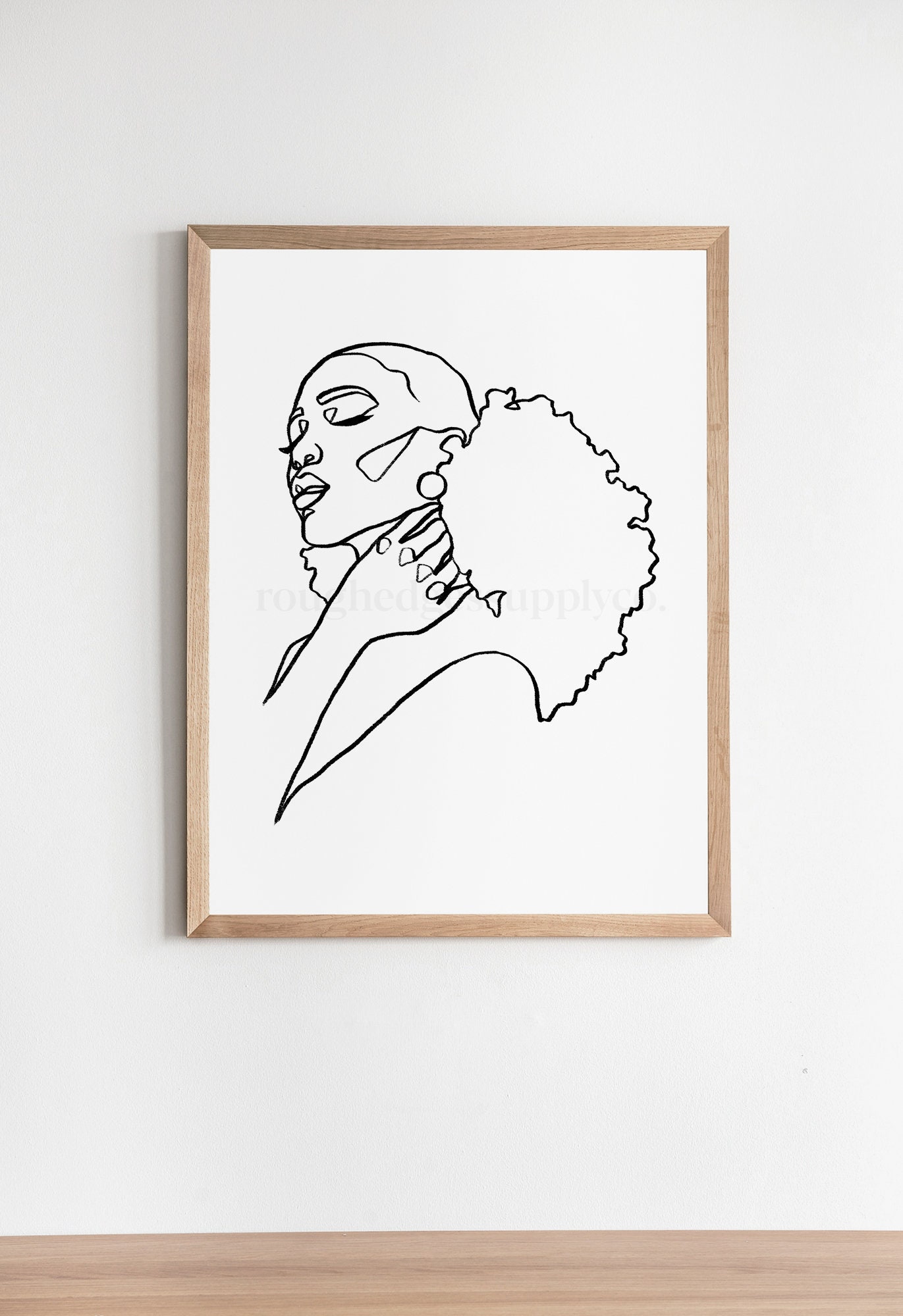 Black Woman Portrait Line Drawing African American Woman Line - Etsy ...