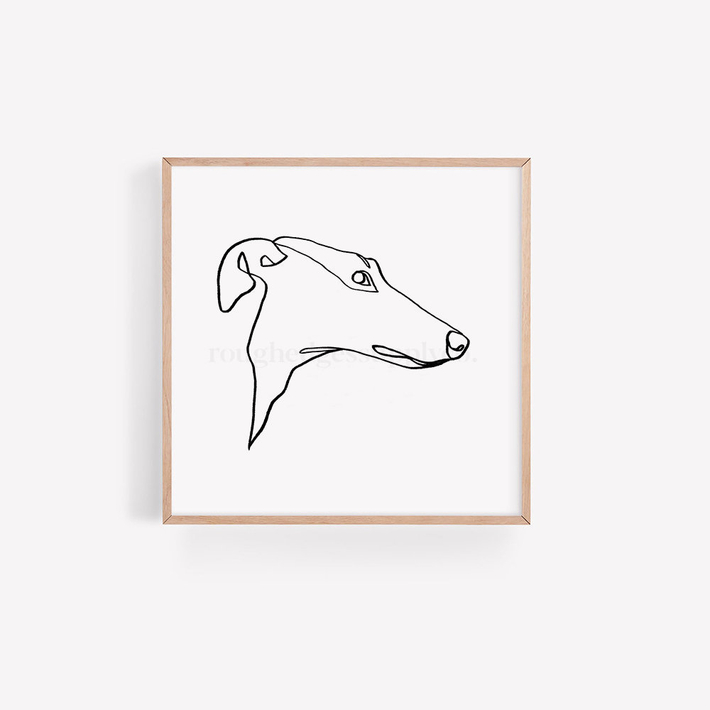 Greyhound Outline Drawing