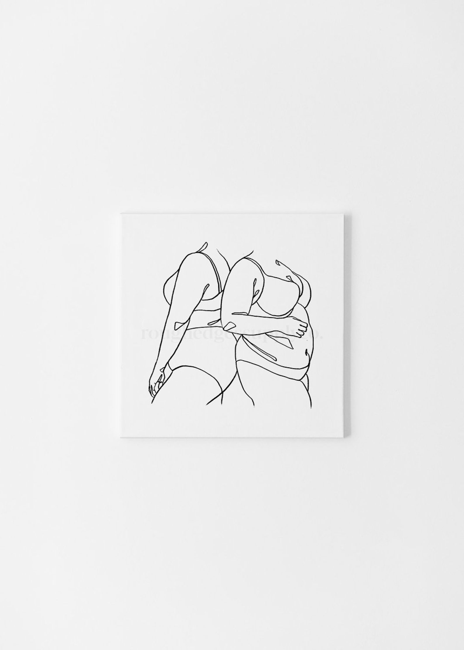 Body Positive Line Art Female Figure Art Print Minimalist | Etsy