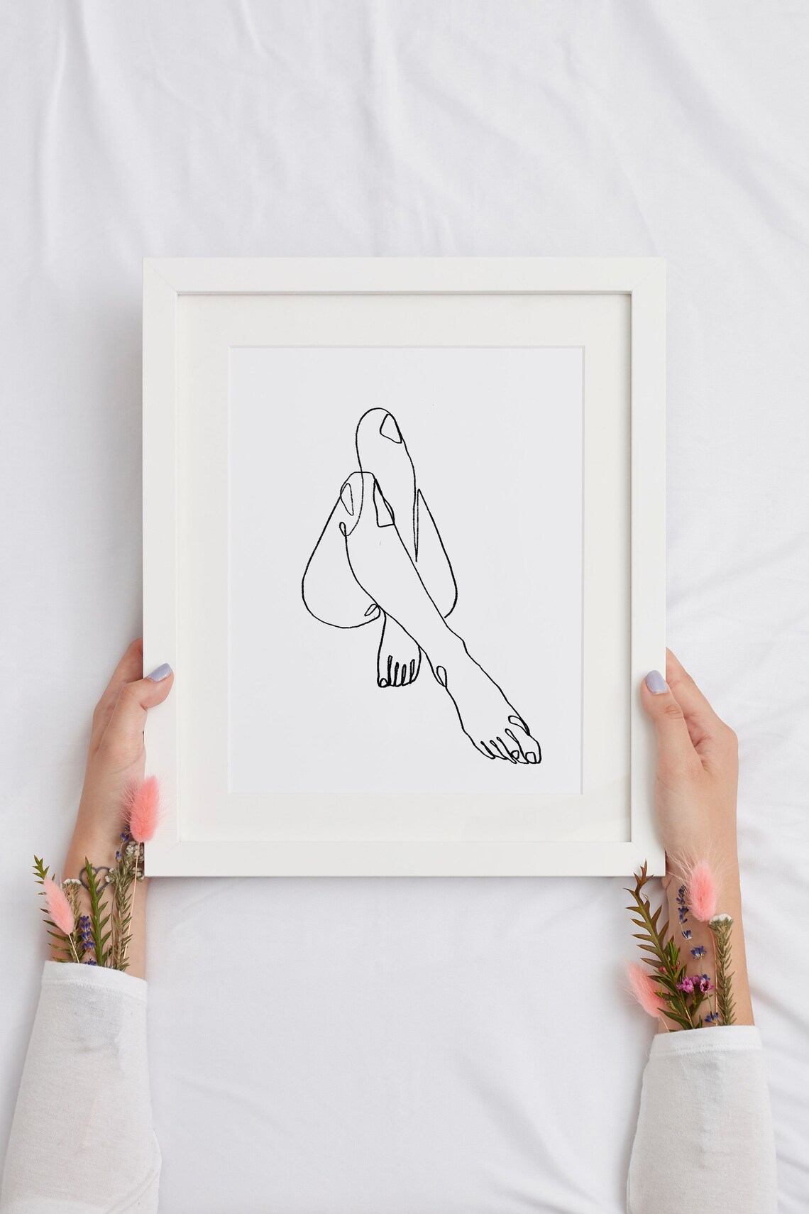 Female Legs Line Drawing Female Figure Art Print Minimalist | Etsy