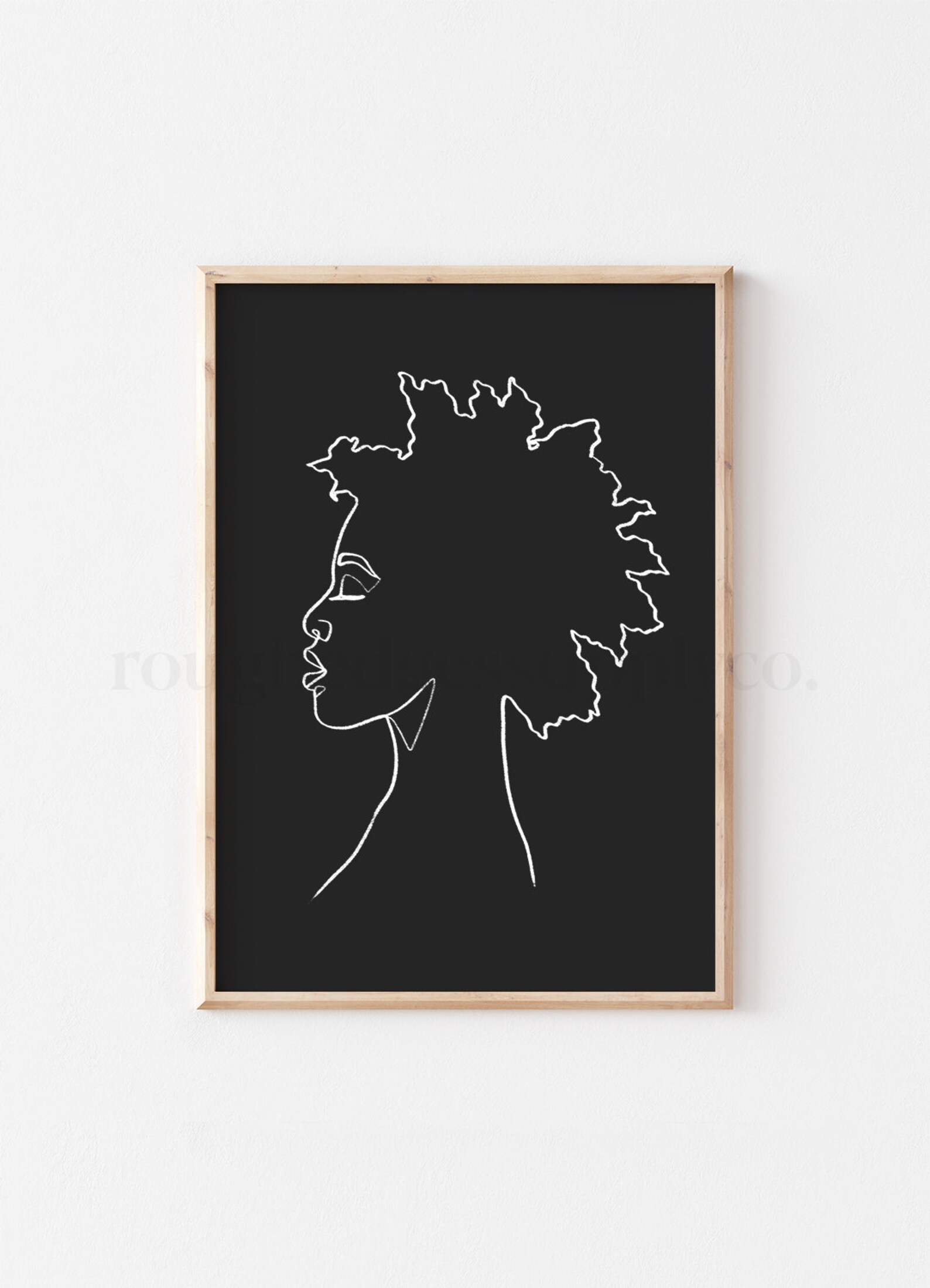 Black Woman Portrait Line Drawing African American Woman Line - Etsy