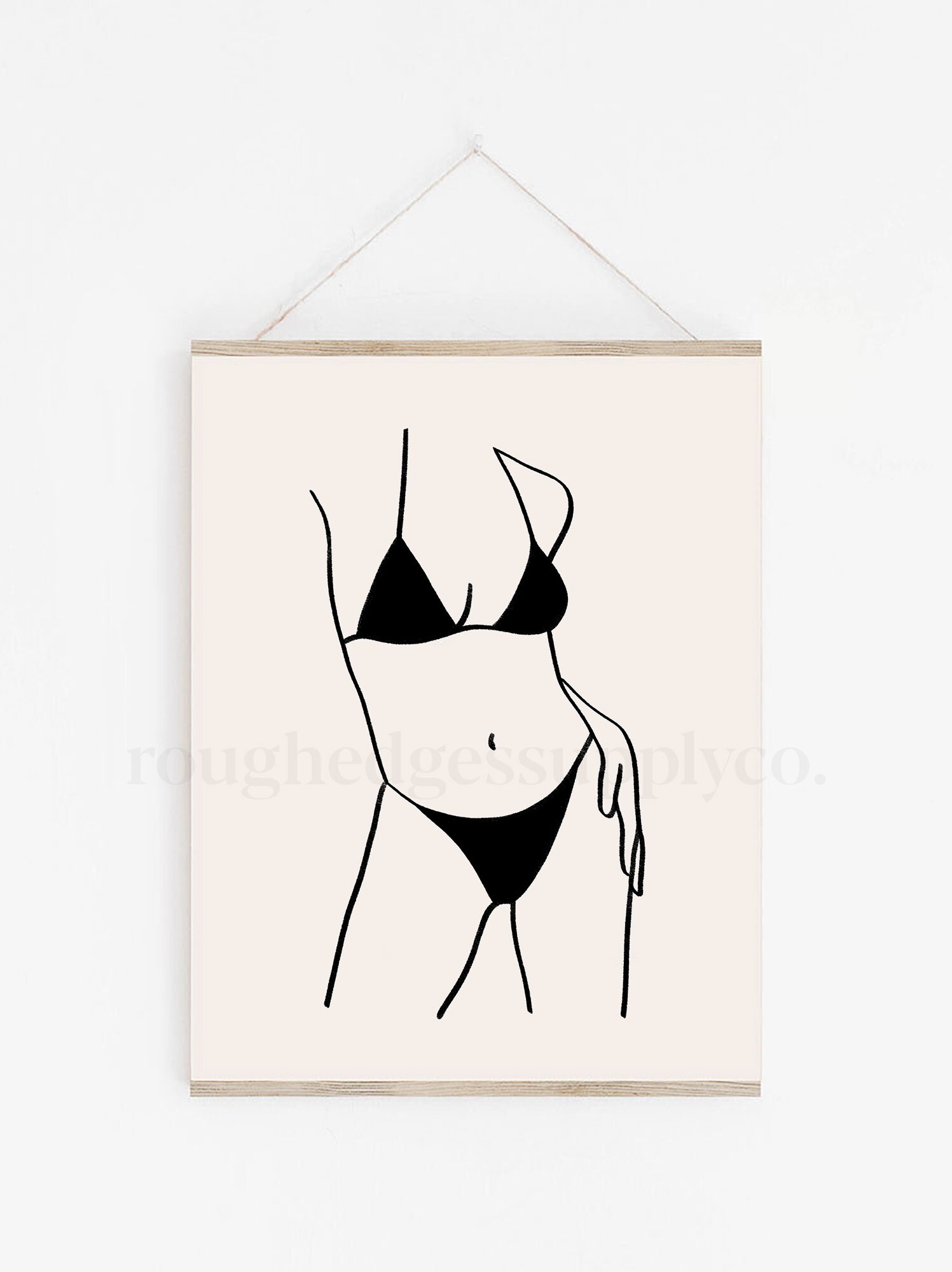 Body Positive Line Art Female Figure Art Print Minimalist Etsy