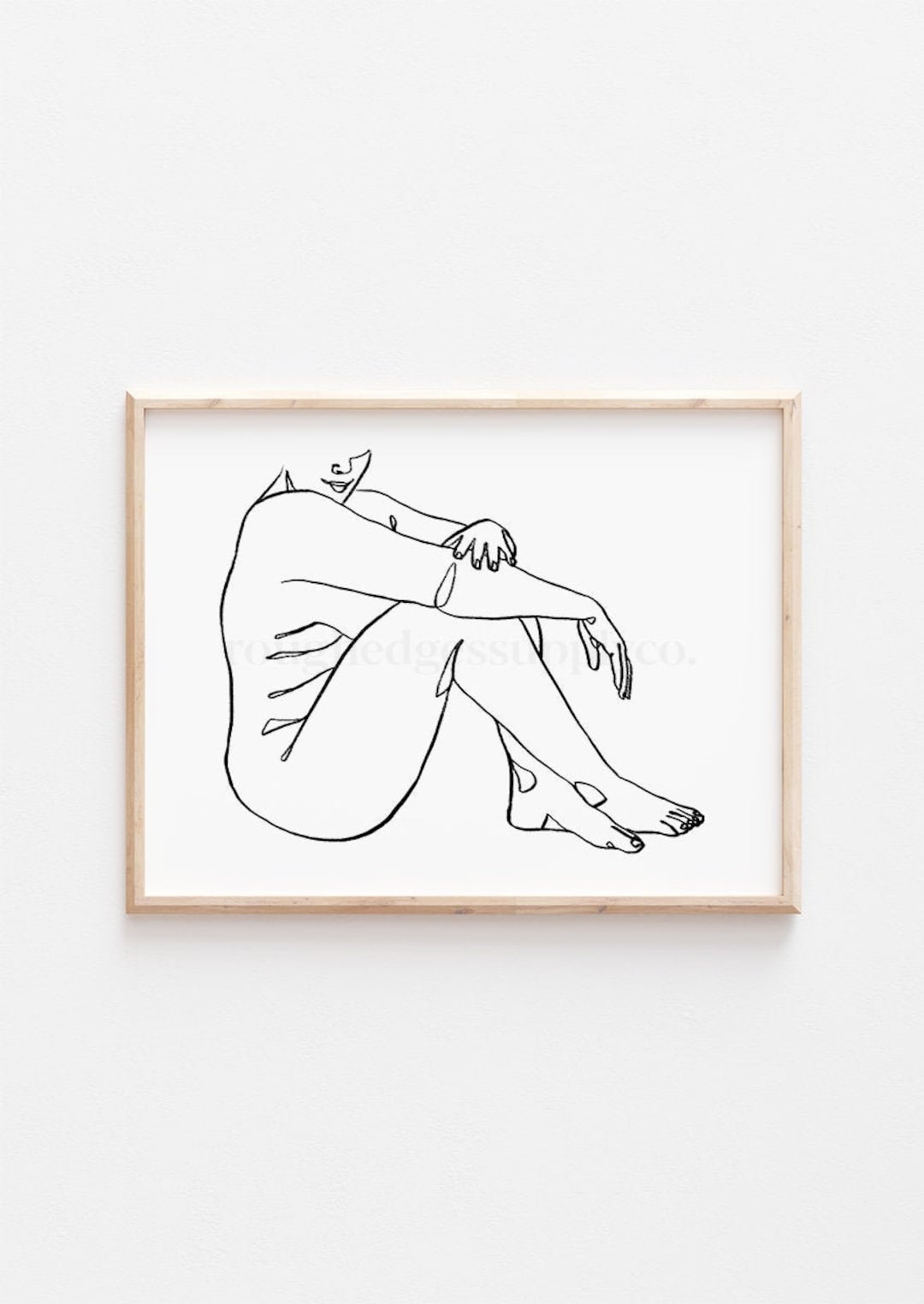 Body Positive Line Art, Female Figure Art Print, Minimalist Wall Art ...
