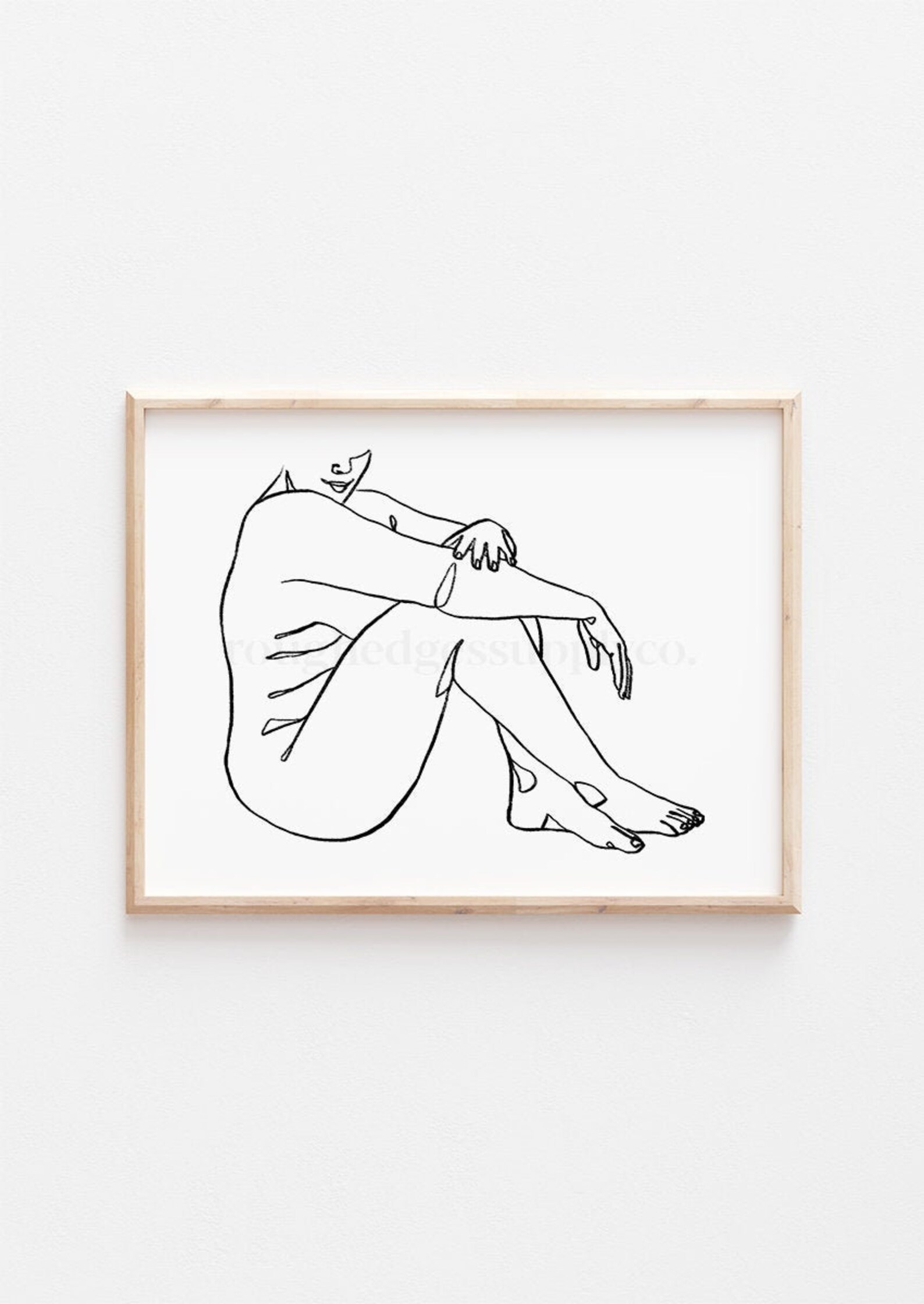 Body Positive Line Art Female Figure Art Print Minimalist - Etsy