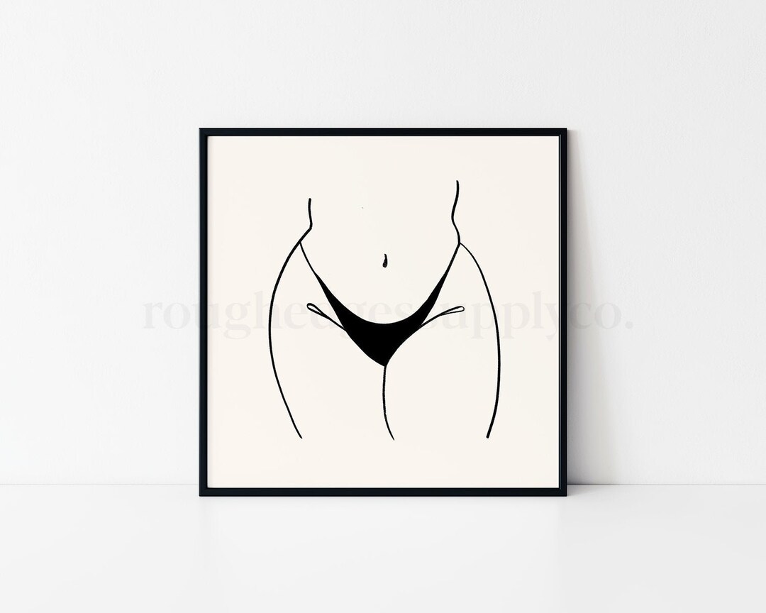 Body Positive Line Art Female Figure Art Print Minimalist Wall Art Printable Wall Art