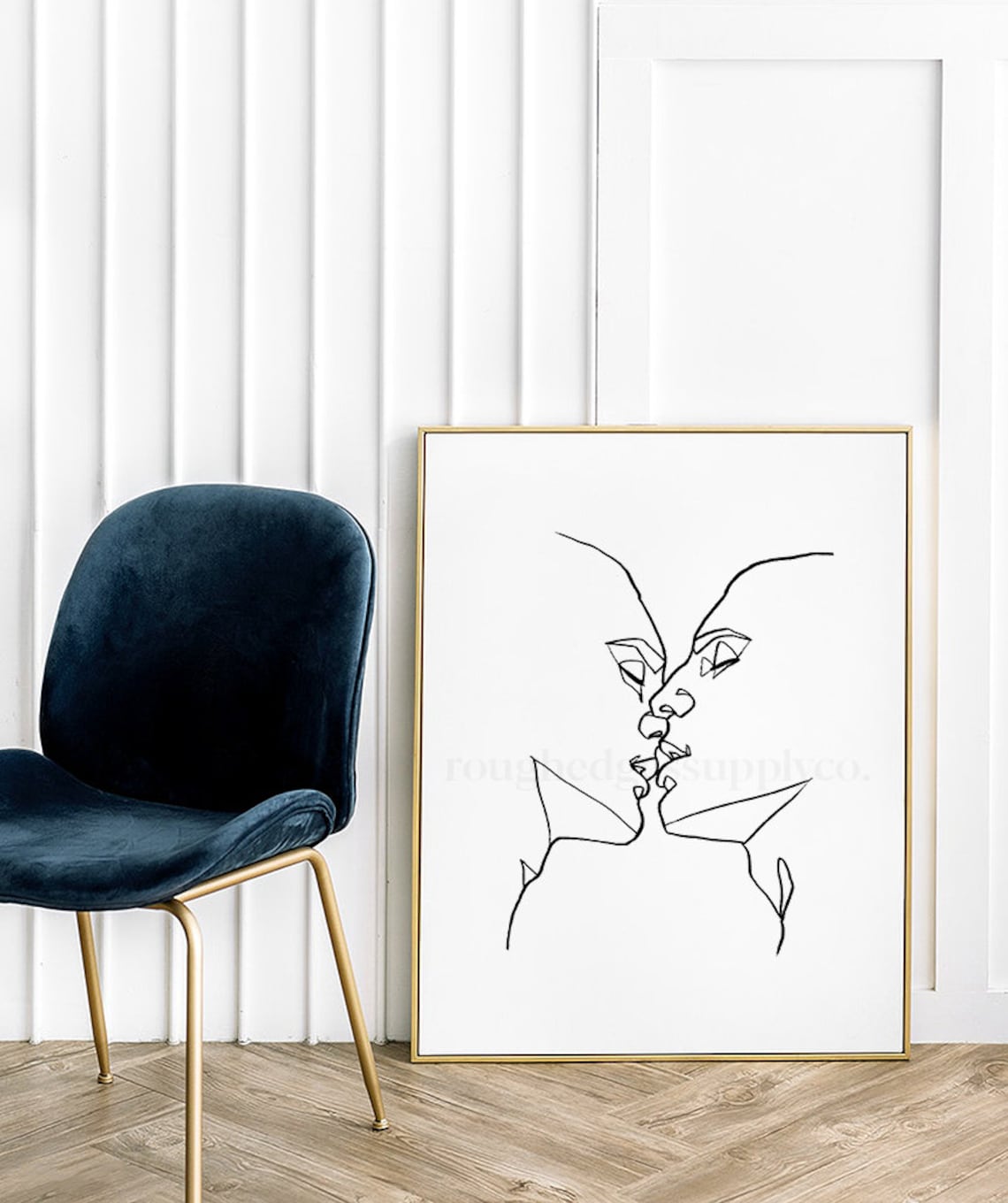 Gay Couple Kissing Line Art Print Gay Couple Line Drawing | Etsy