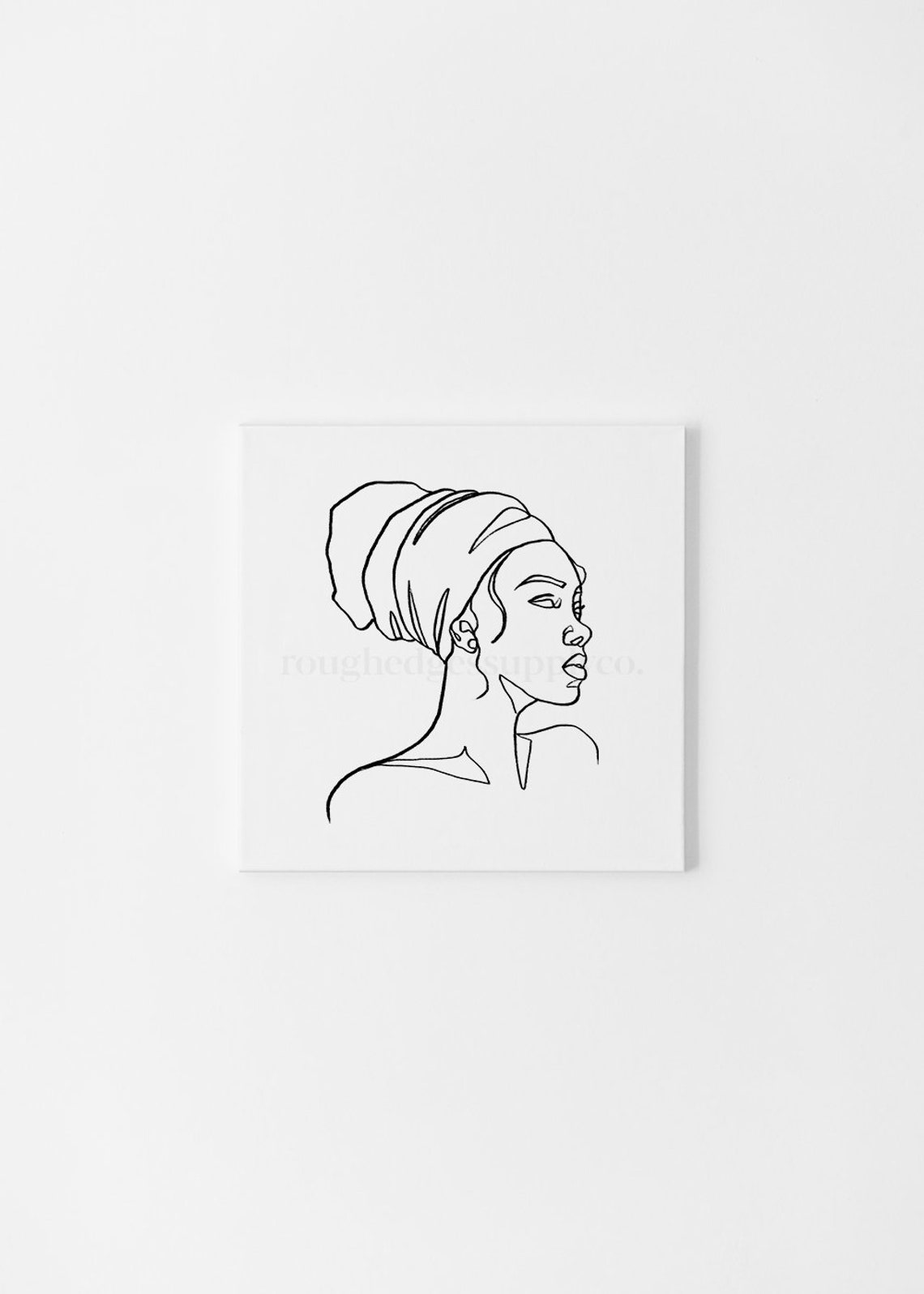 Black Woman Portrait Line Drawing, African American Woman Line Art, Art ...