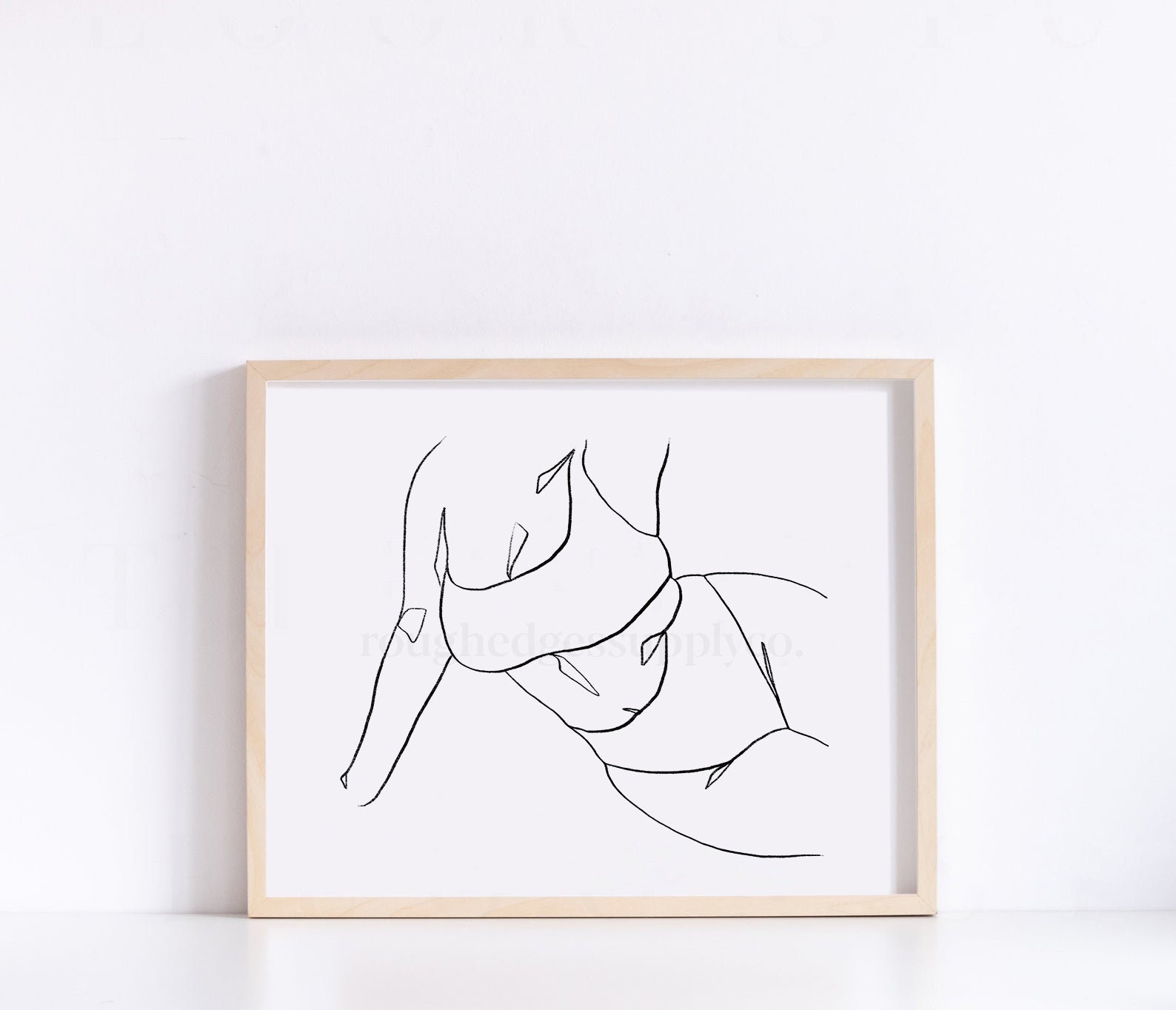 Body Positive Line Art Female Figure Art Print Minimalist | Etsy
