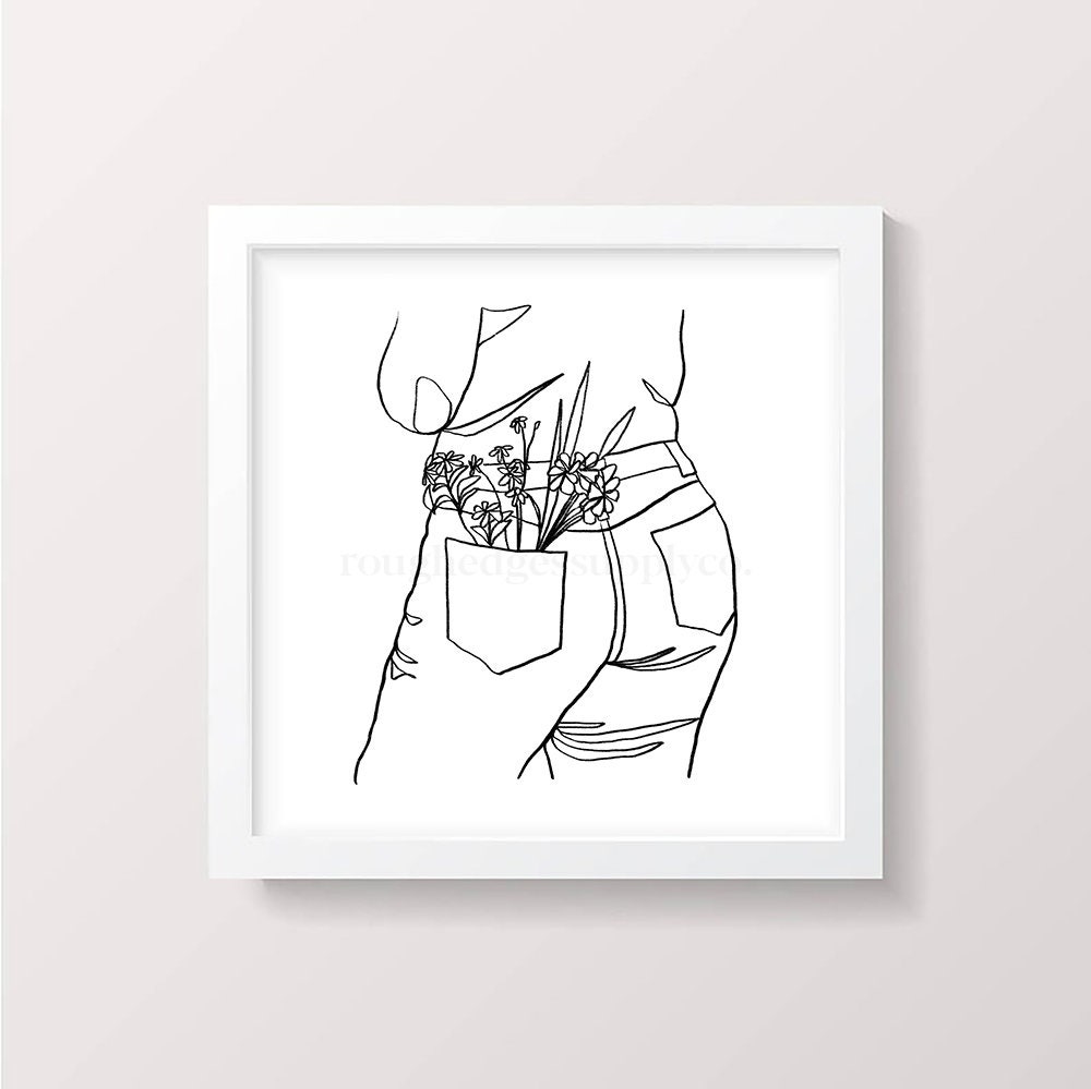 Body Positive Line Art Female Figure Art Print Minimalist | Etsy