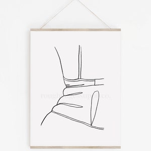 Body Positive Line Art, Female Figure Art Print, Minimalist Wall Art ...