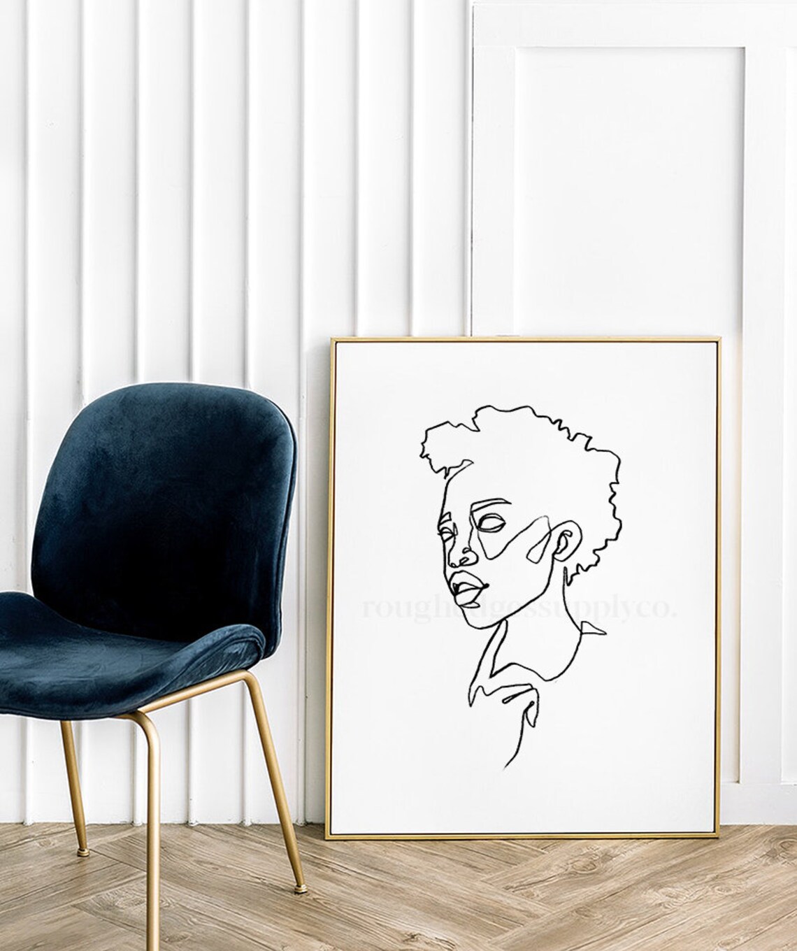 Black Woman Portrait Line Drawing, African American Woman Line Art ...