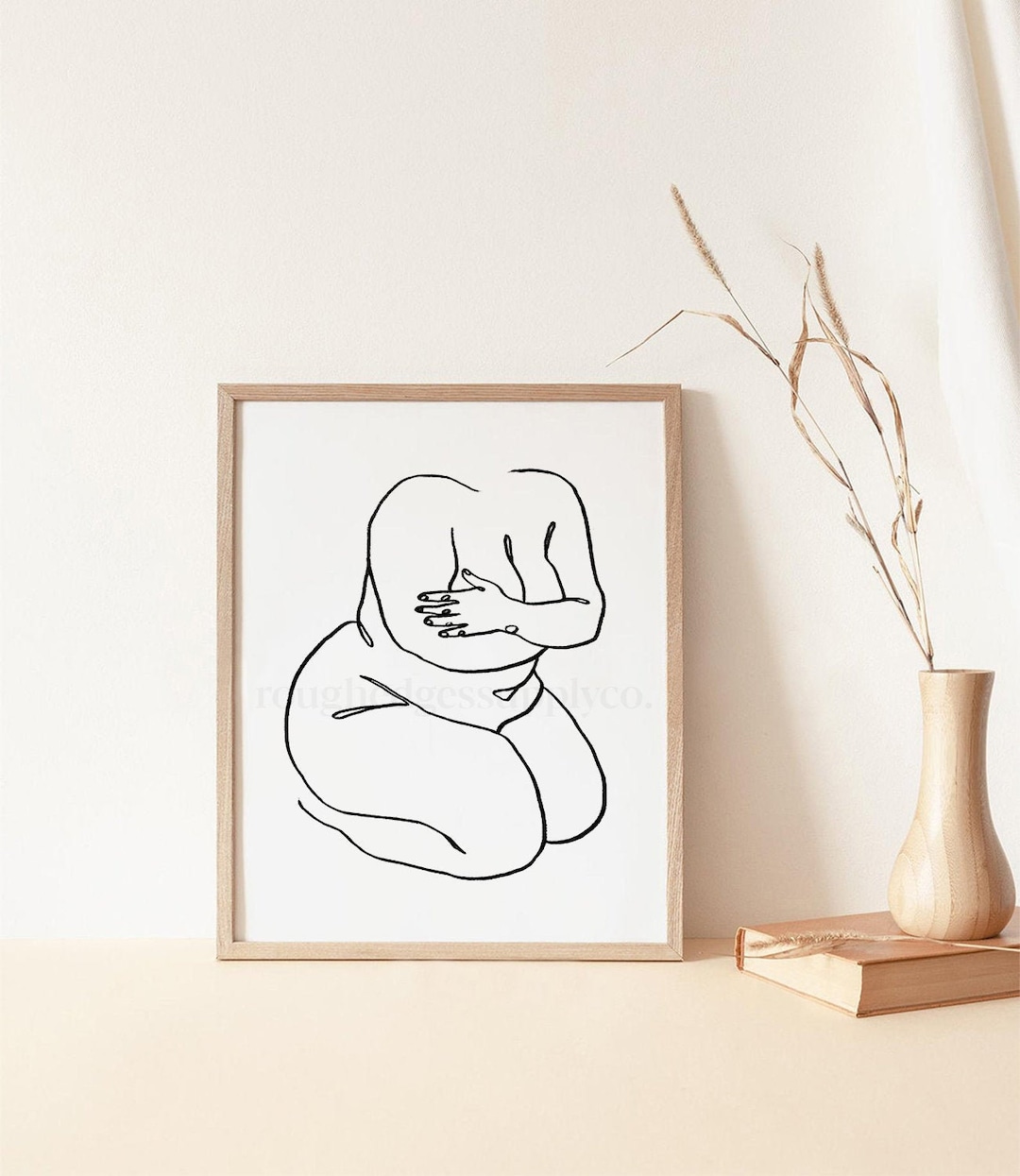 Body Positive Line Art, Female Figure Art Print, Minimalist Wall Art ...