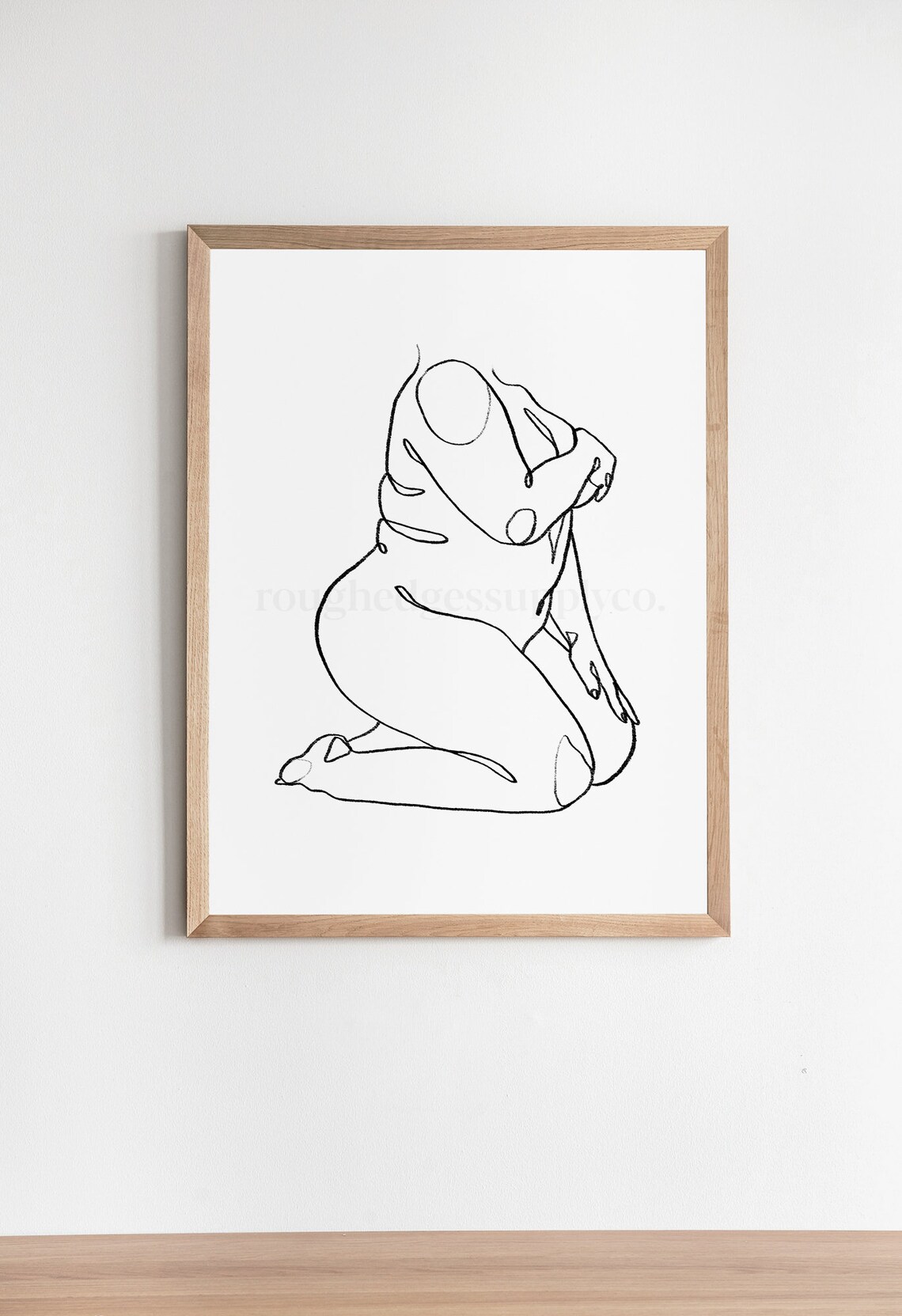 Body Positive Line Art Female Figure Art Print Minimalist - Etsy