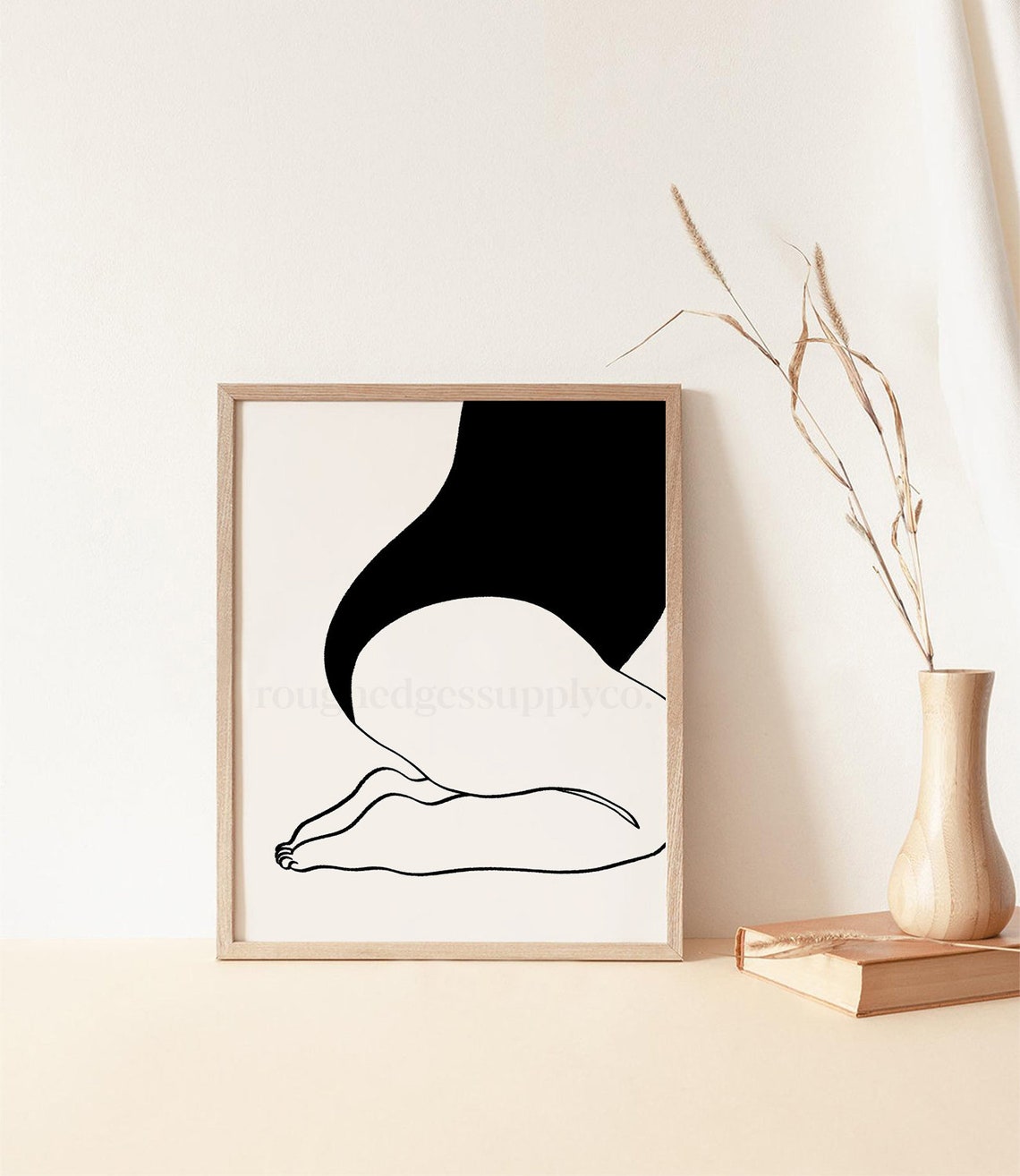 Body Positive Line Art Female Figure Art Print Minimalist - Etsy