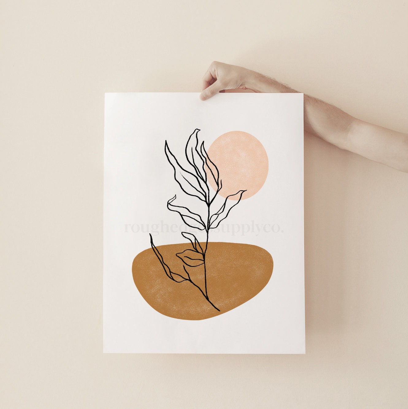 Abstract Minimalist Botanical Print Botanical Line Drawing | Etsy