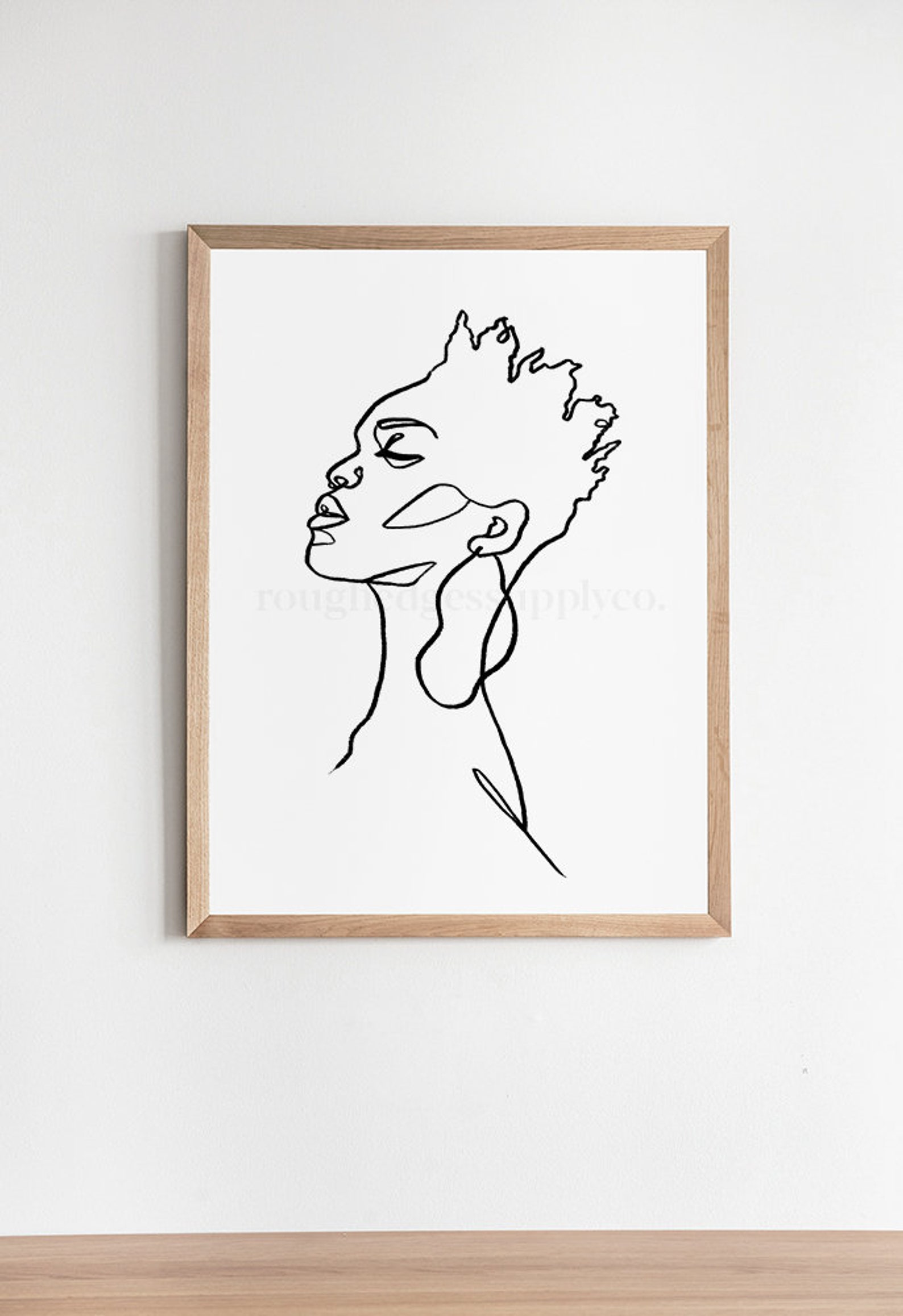 Black Woman Portrait Line Drawing African American Woman Line - Etsy