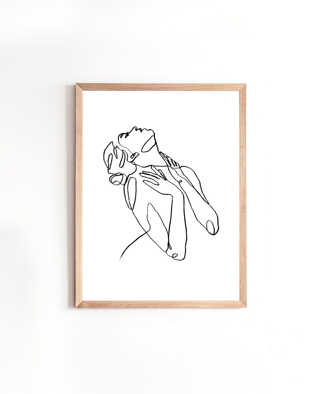 Abstract Female Figure Line Art Print, Minimalist Wall Art, Printable ...