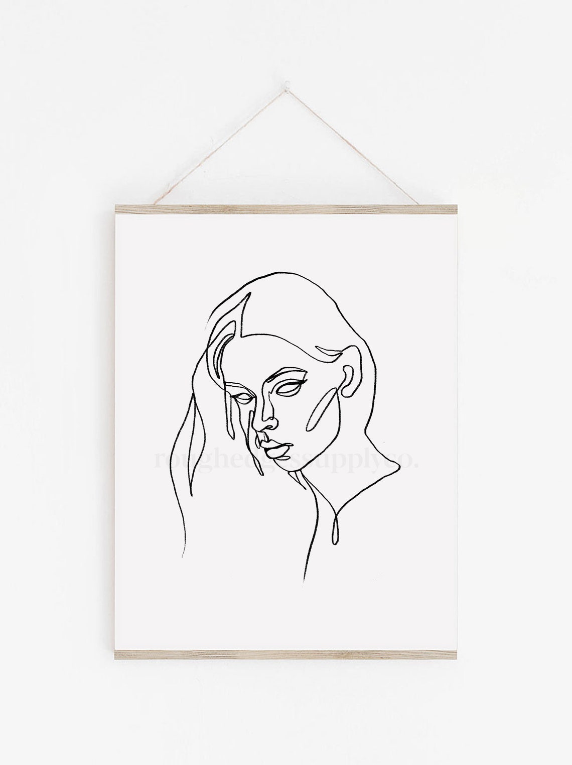 Woman Line Art Female Portrait Female Figure Abstract - Etsy