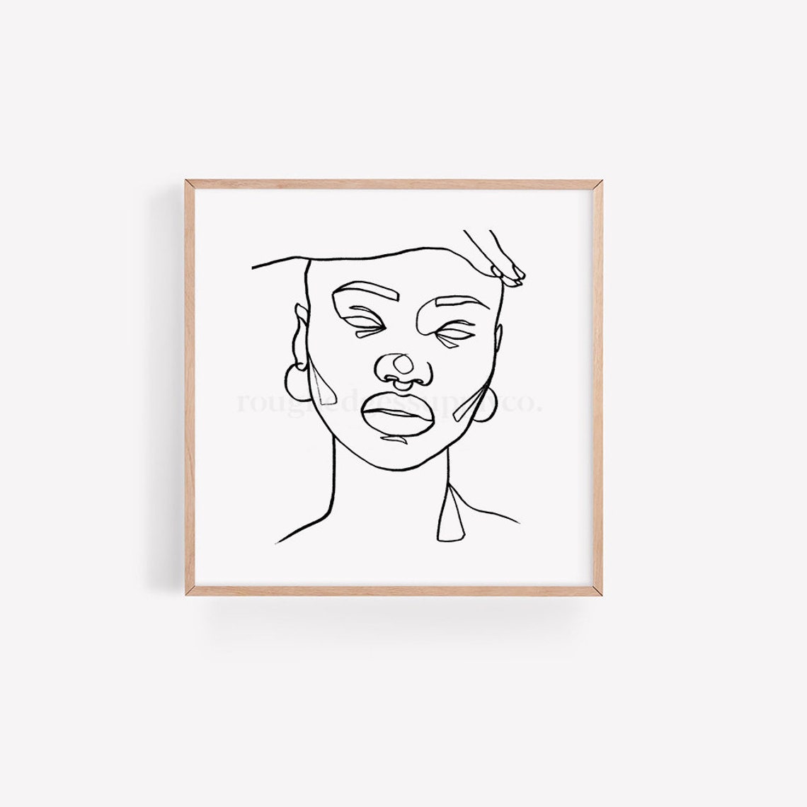 Black Woman Portrait Line Drawing African American Woman Line - Etsy