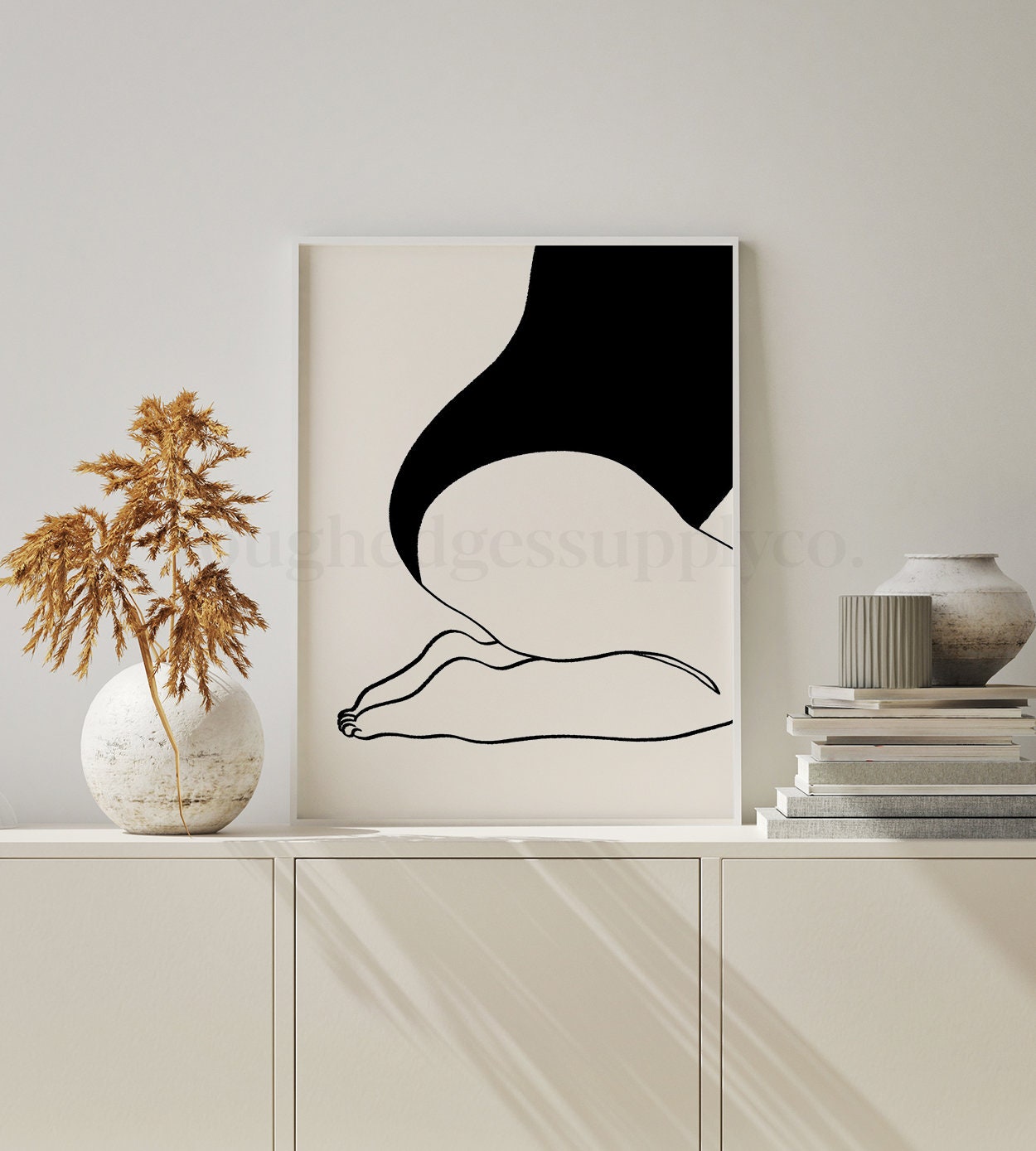 Body Positive Line Art Female Figure Art Print Minimalist - Etsy