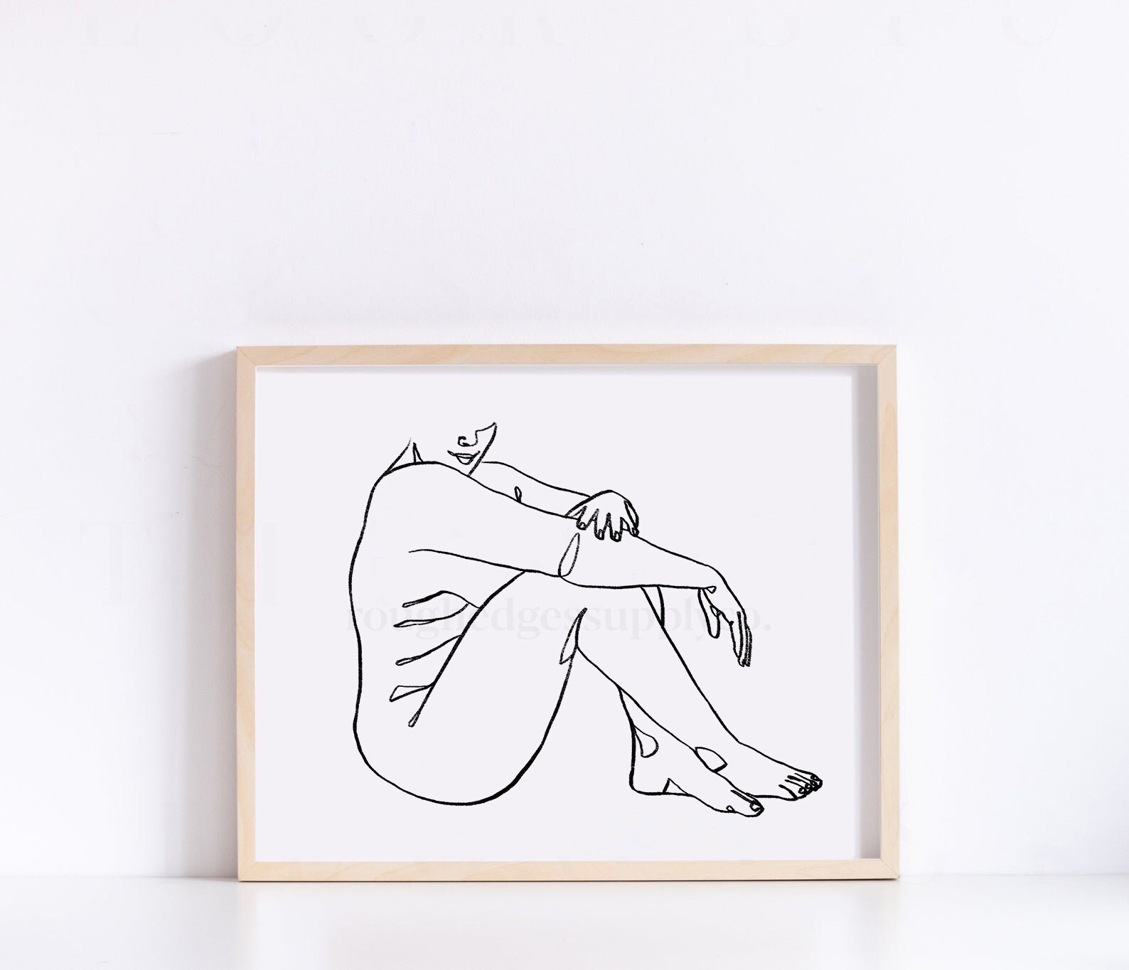 Body Positive Line Art Female Figure Art Print Minimalist | Etsy