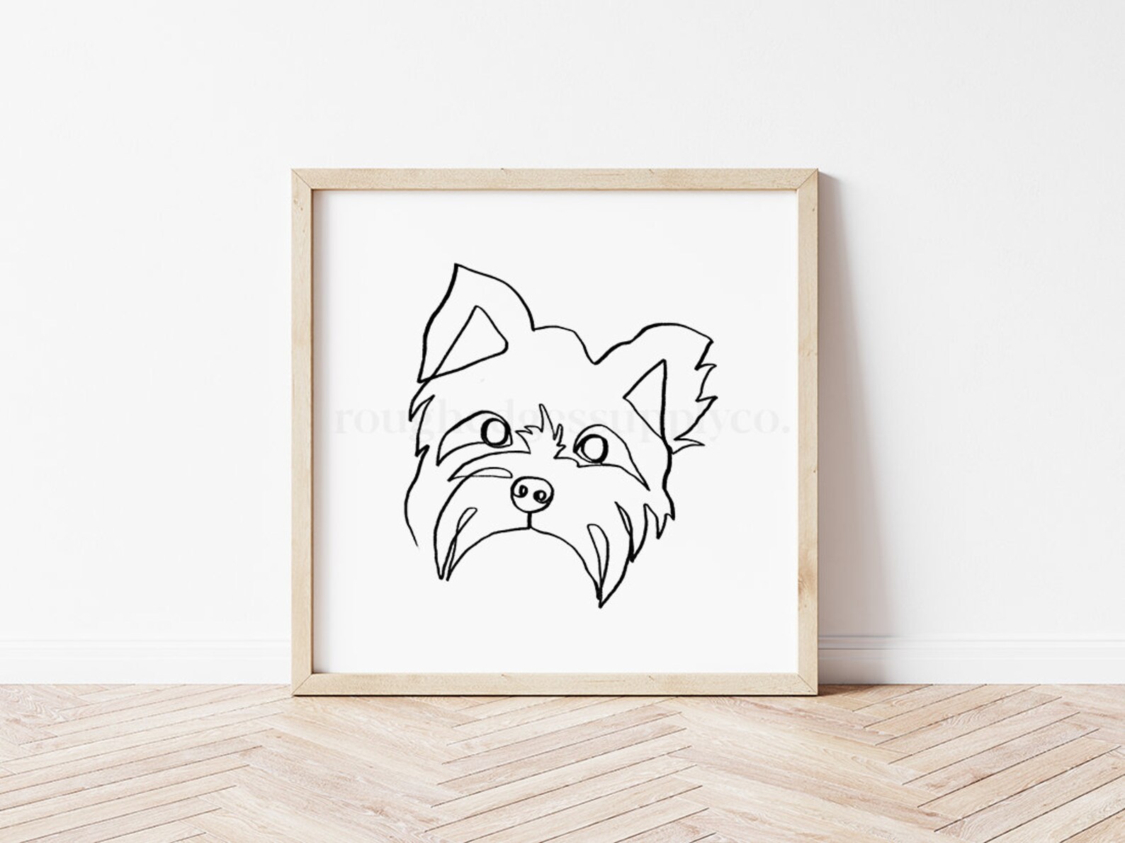 Yorkshire Terrier Dog Art Print Line Drawing Line Art Dog - Etsy